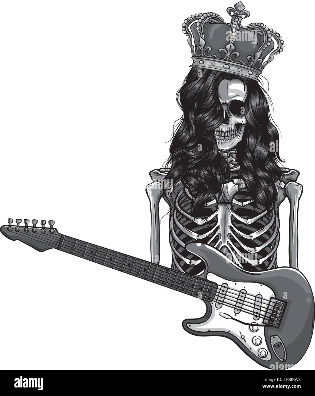 Skeleton Playing Mandolin