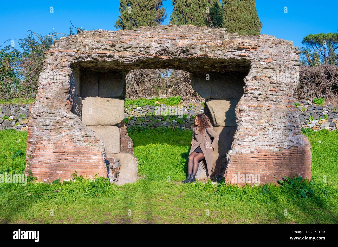 Rome (Italy) - The archeological ruins in the Appian Way of Roma (in ...