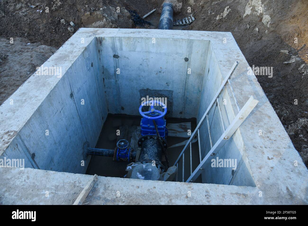 Resilient Seated Gate Valves connect pipeline of water supply in ...