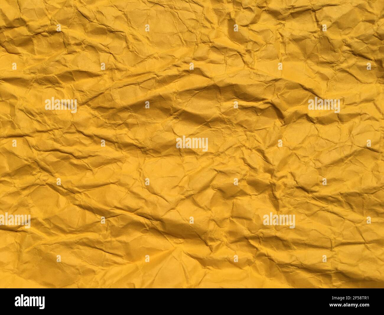 Abstract texture of yellow wrinkled paper background for Design. Copy ...