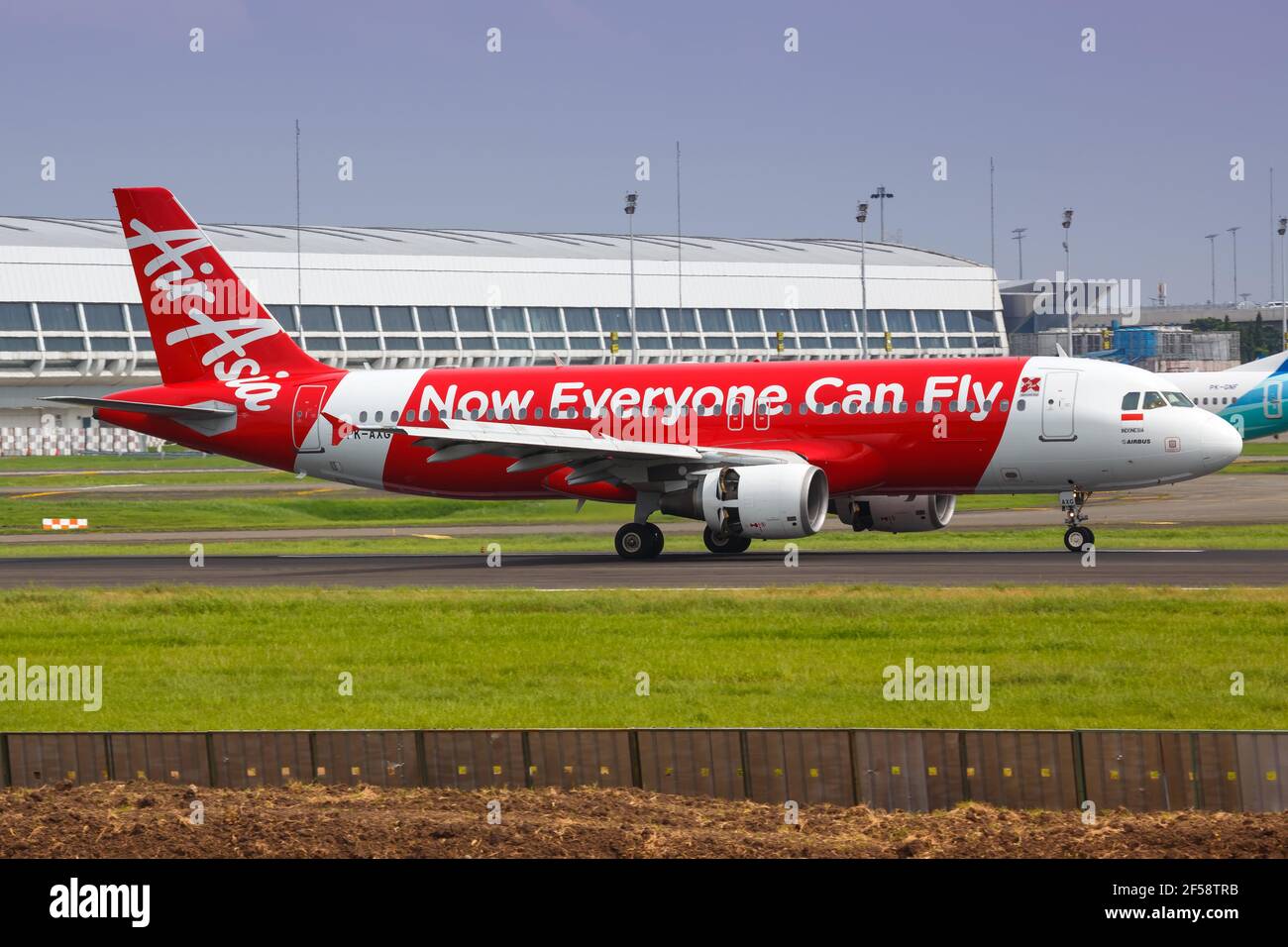 Jakarta, Indonesia – 27. January 2018: Air Asia Airbus A320 at Jakarta ...