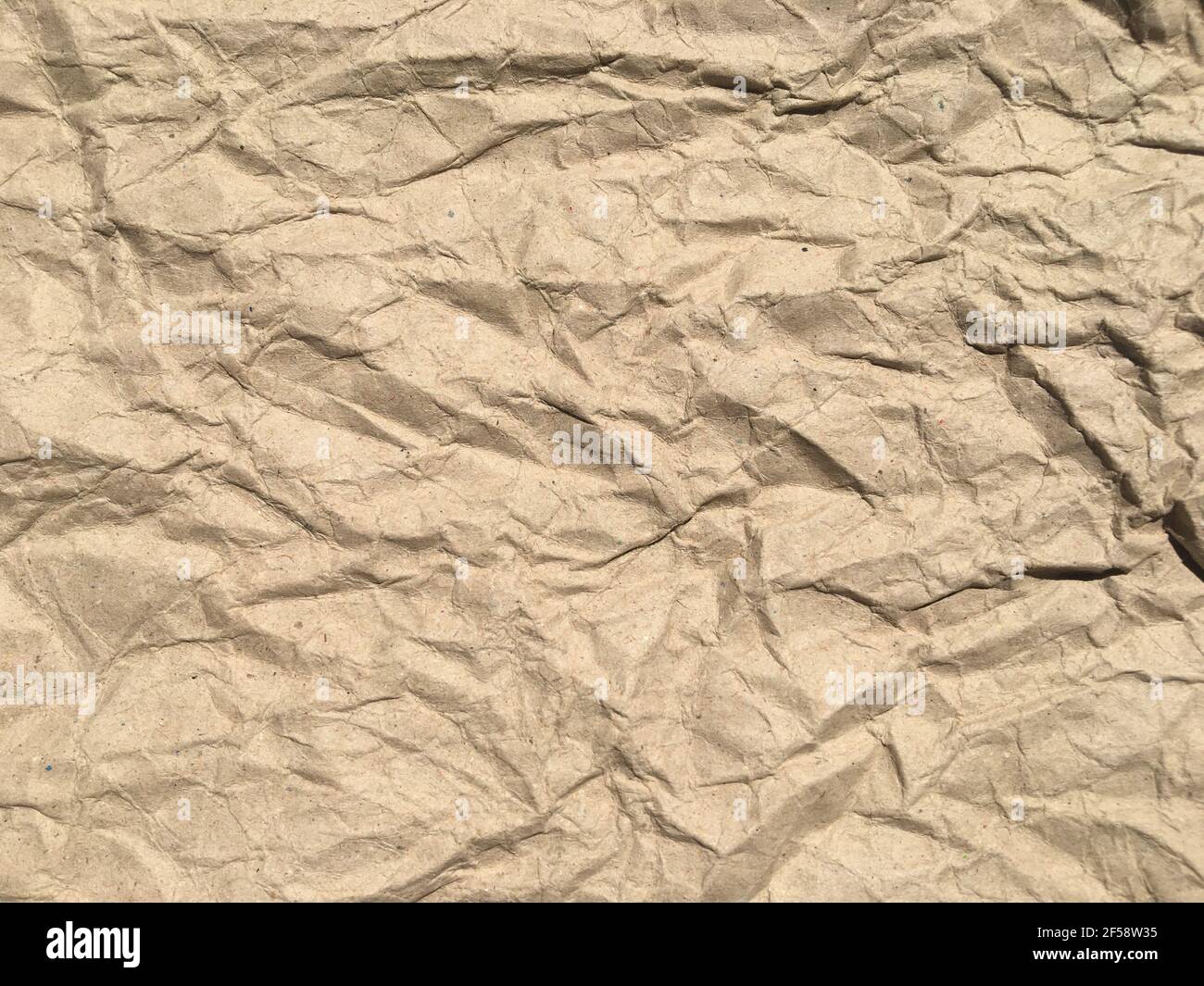 Brown crumpled paper background with copy space for Design. Wrinkled ...