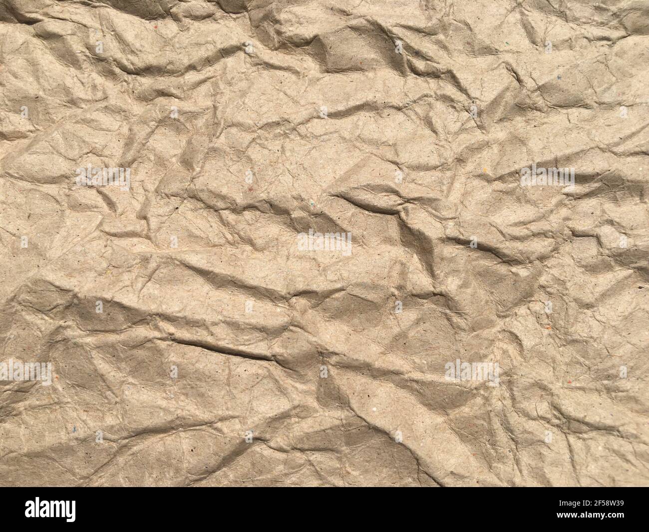 Brown crumpled paper background with copy space for Design. Wrinkled ...