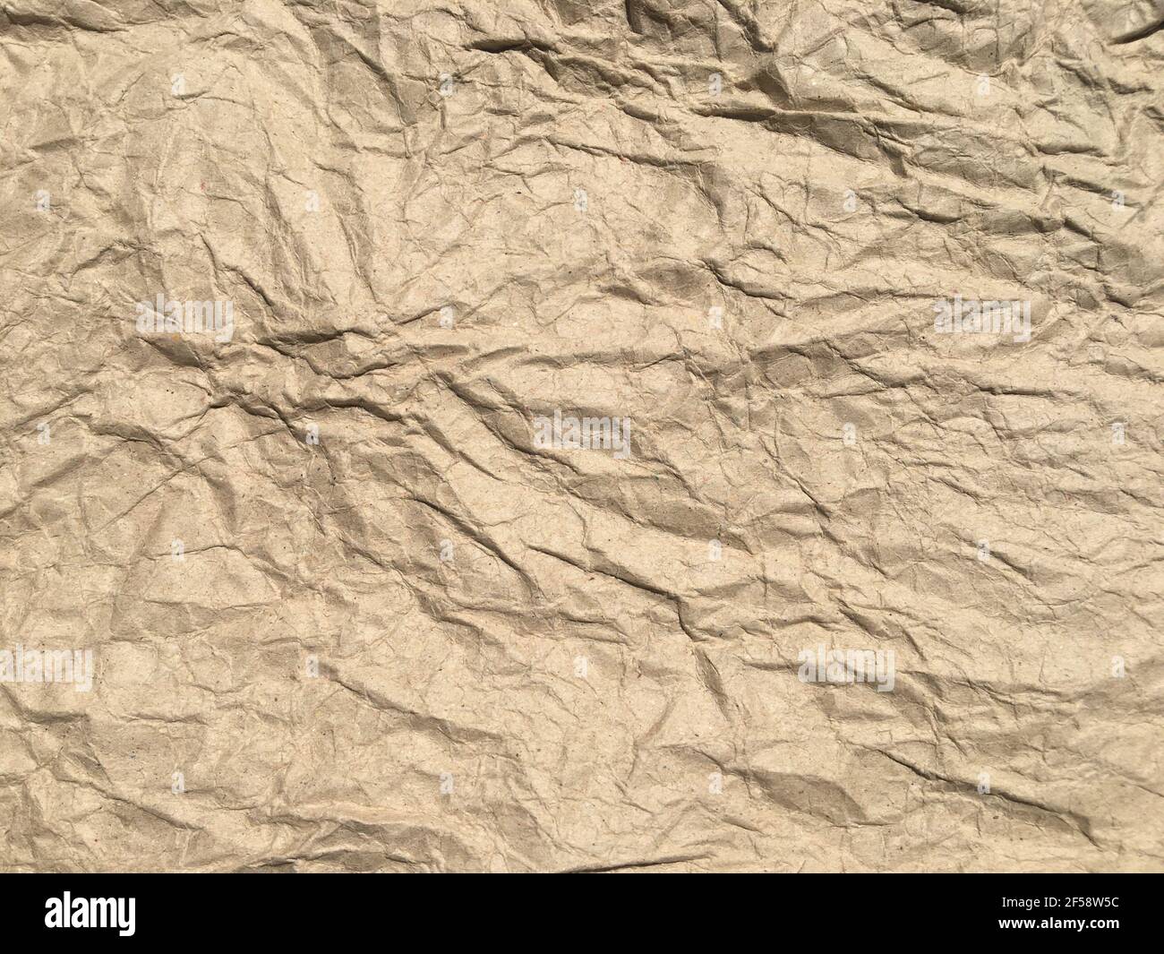 Brown crumpled paper background with copy space for Design. Wrinkled ...