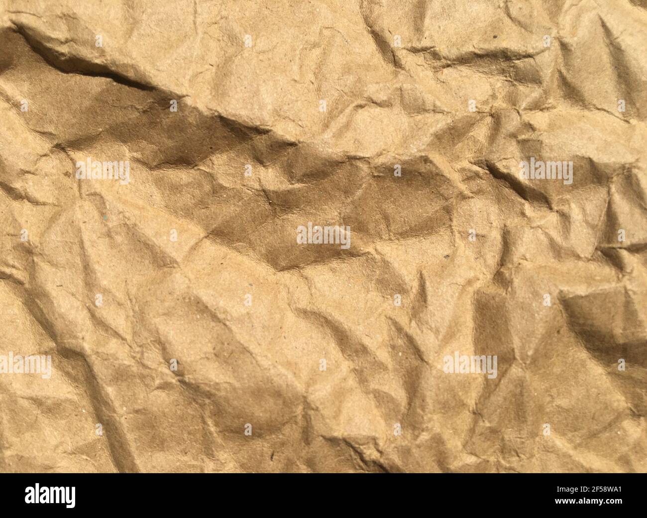 Brown wrinkle recycle paper background for Design. Blank surface for ...