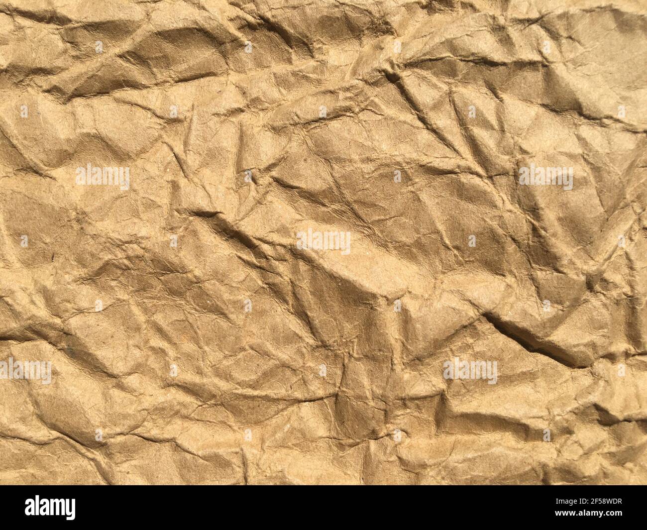 Brown wrinkle recycle paper background for Design. Blank surface for ...