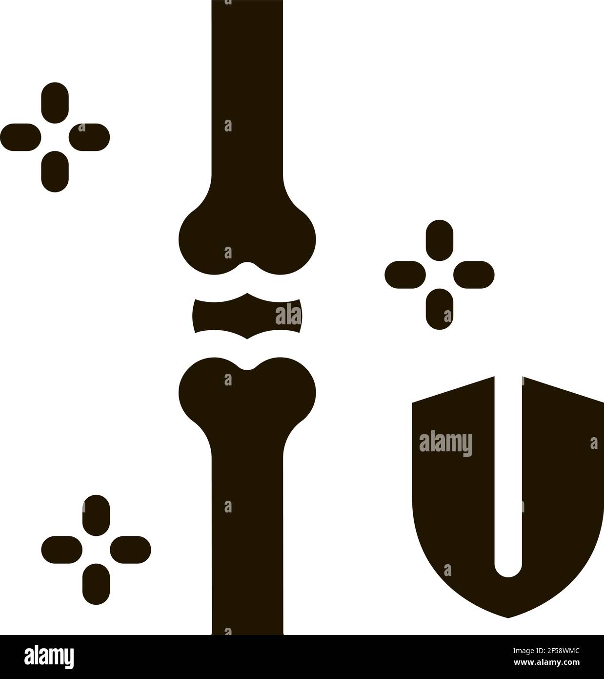 bone strengthening icon Vector Glyph Illustration Stock Vector Image ...