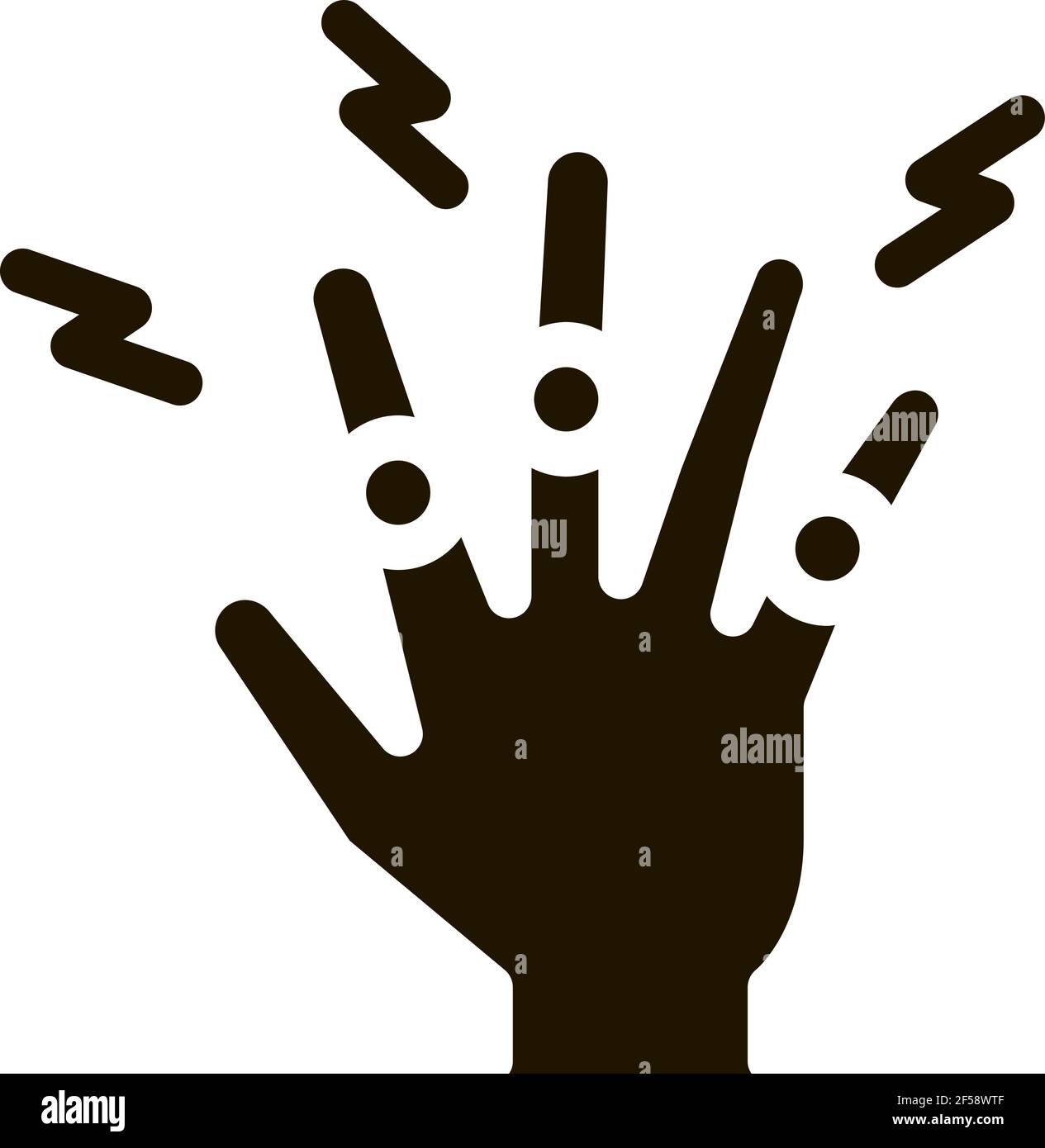 arthritis of finger joints icon Vector Glyph Illustration Stock Vector ...