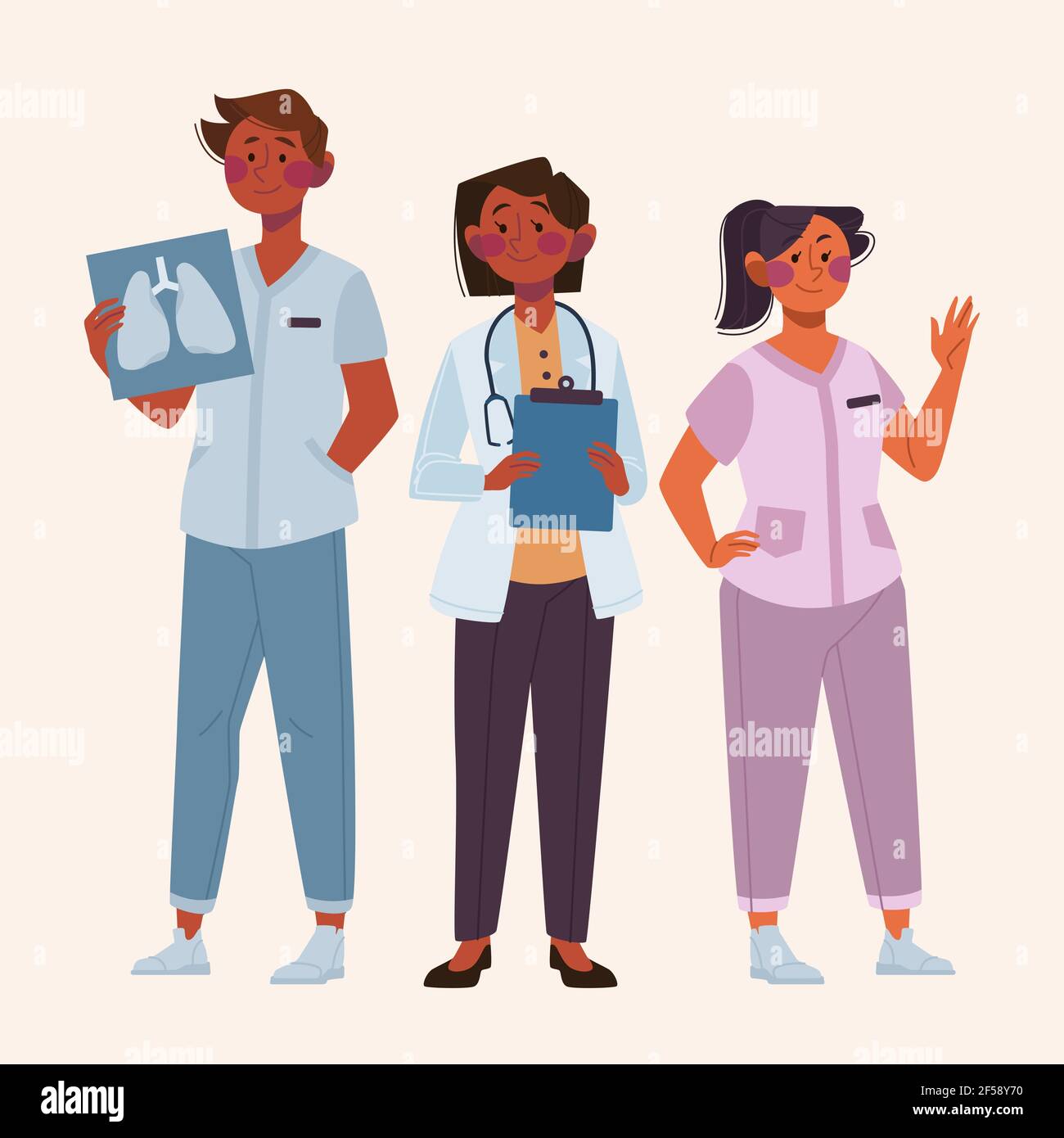 Doctors and nurses illustration Vector illustration Stock Vector Image & Art - Alamy