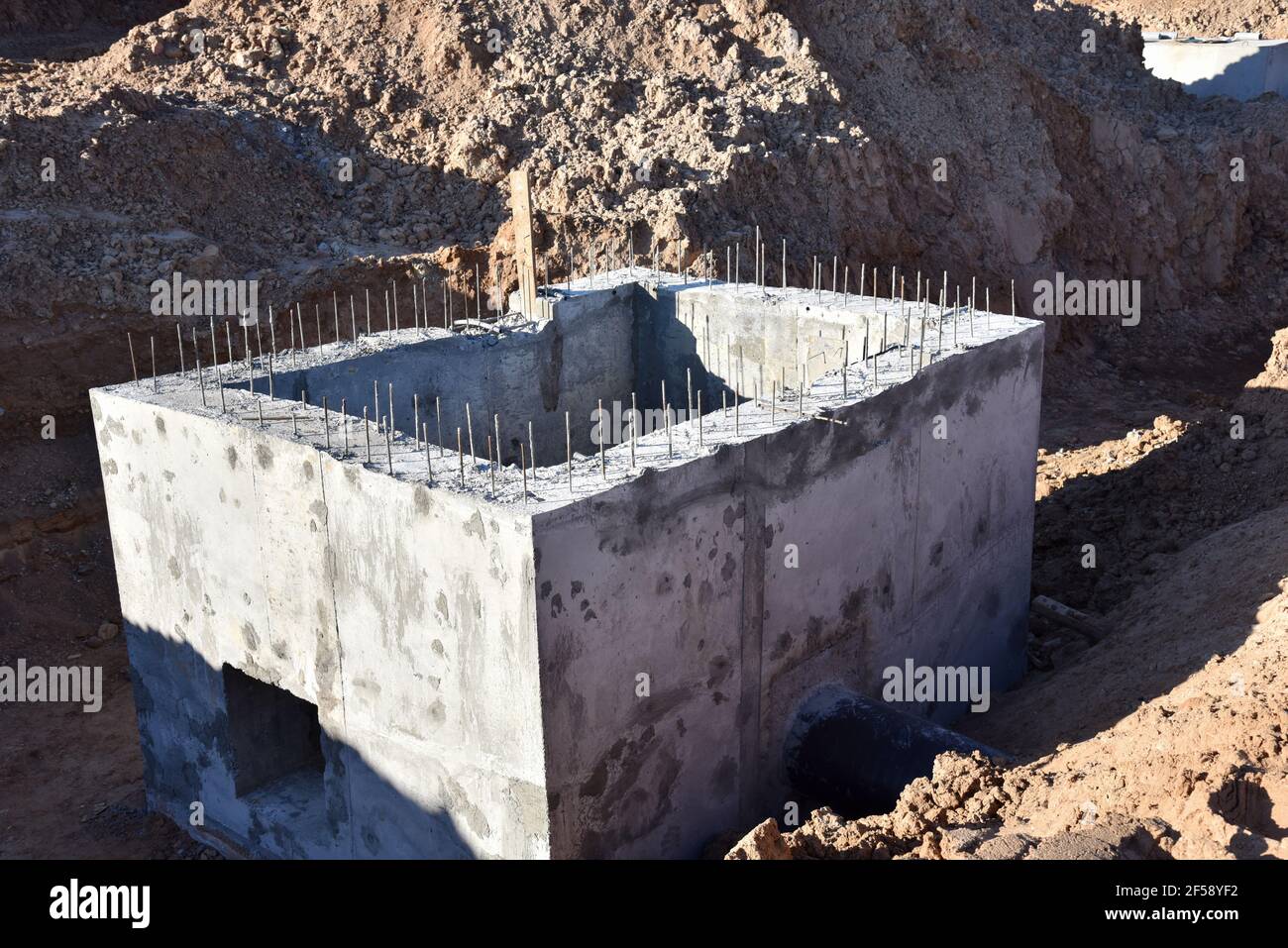 Construction of concrete stormwater pits, sanitary sewer system ...