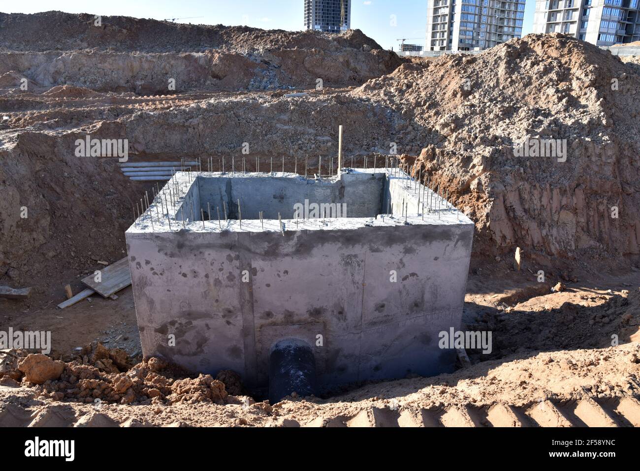 Construction of concrete stormwater pits, sanitary sewer system ...