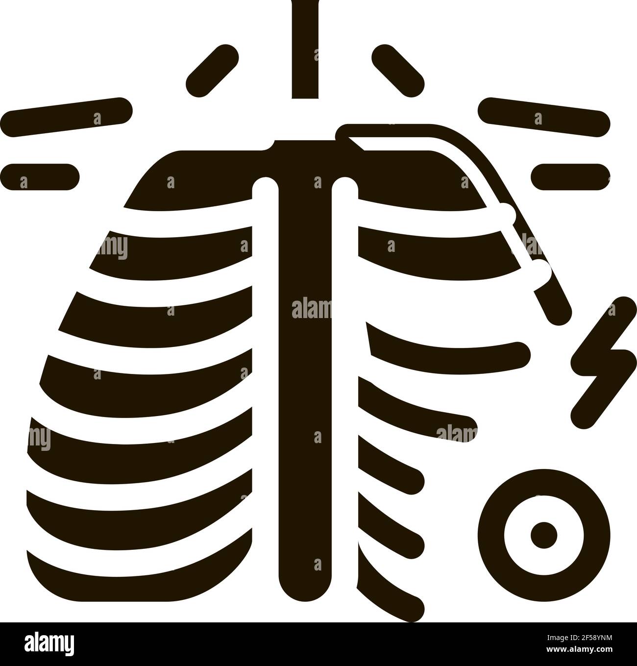 arthritis of rib-sternum joint icon Vector Glyph Illustration Stock ...