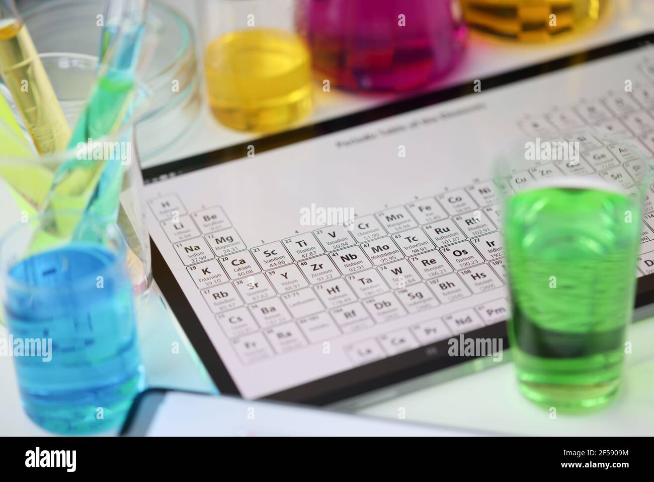 Periodic table of elements in lab hi-res stock photography and images ...
