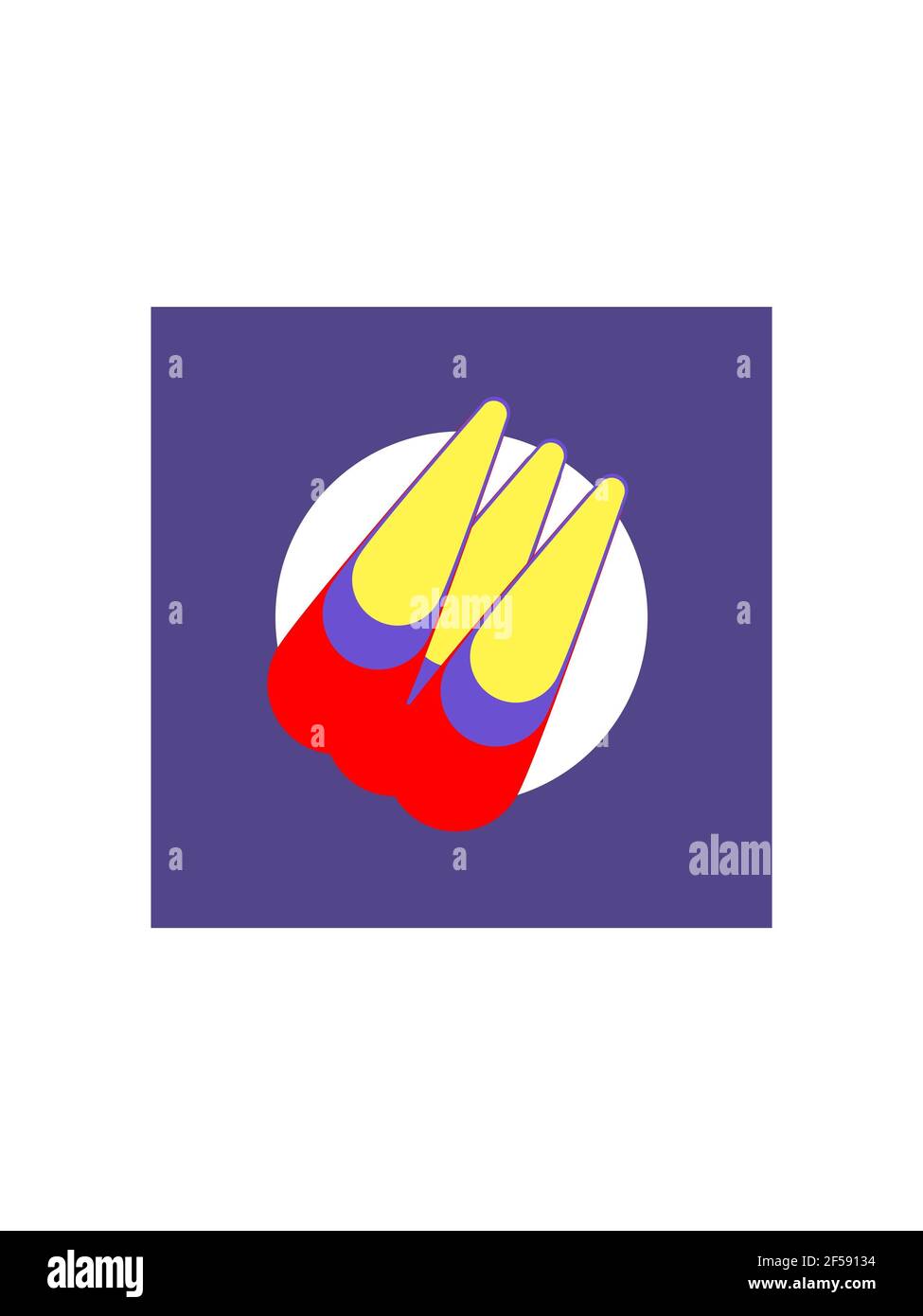 Illustration of three figures of different colors on an isolated ...