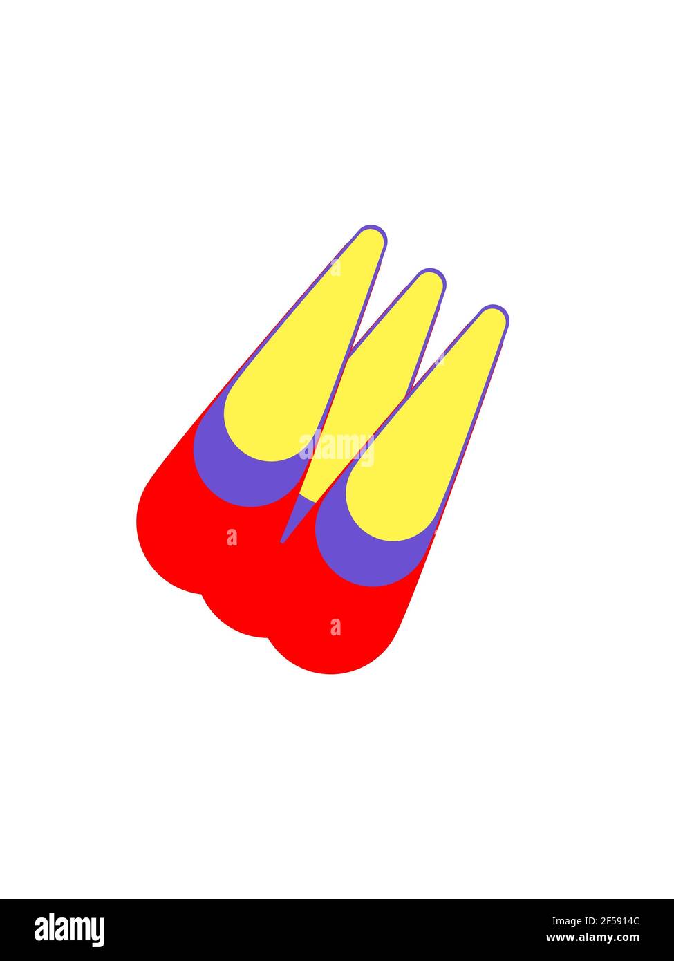 Illustration of three figures of different colors on an isolated ...