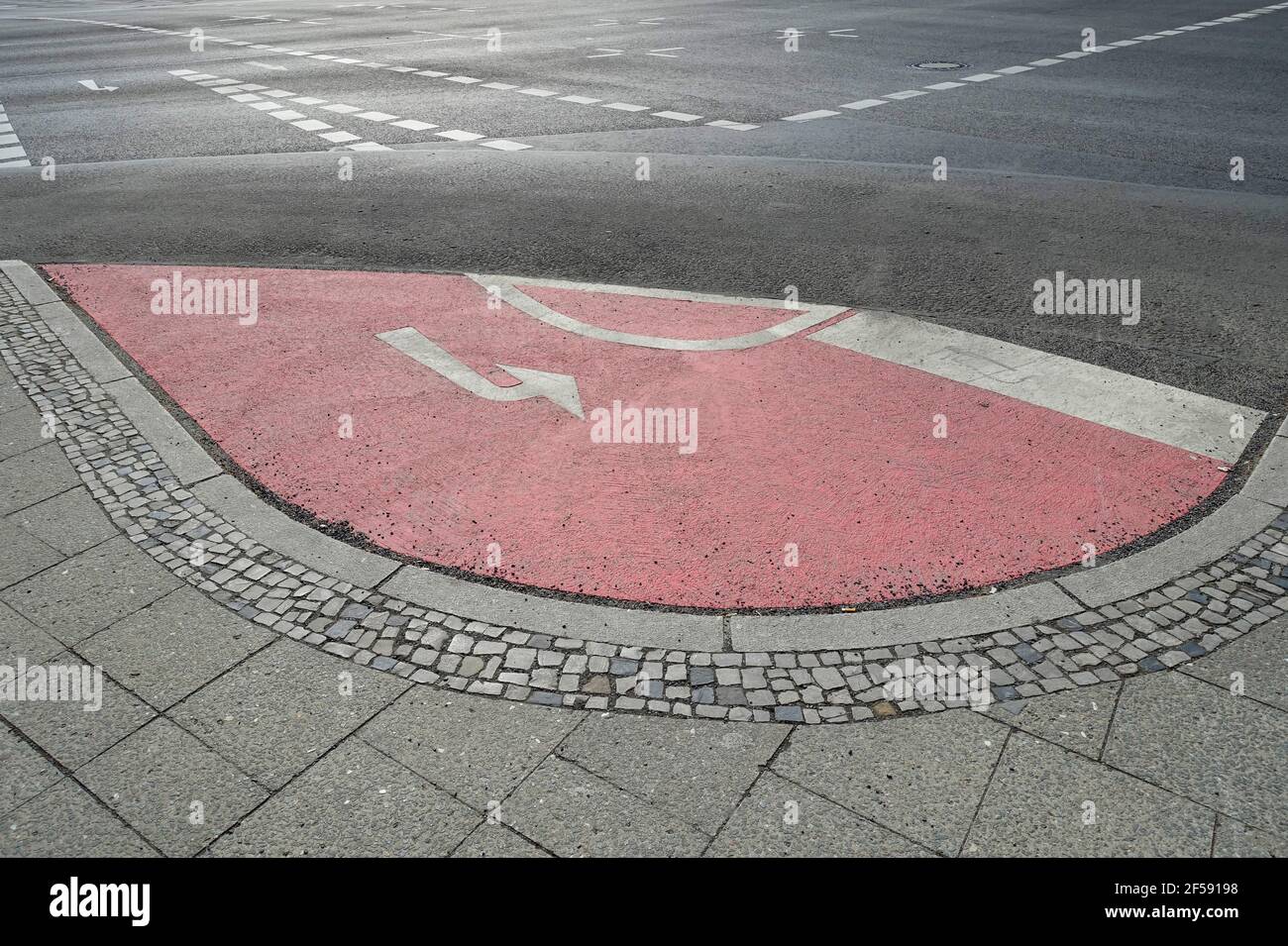 Bike path in Berlin Stock Photo - Alamy