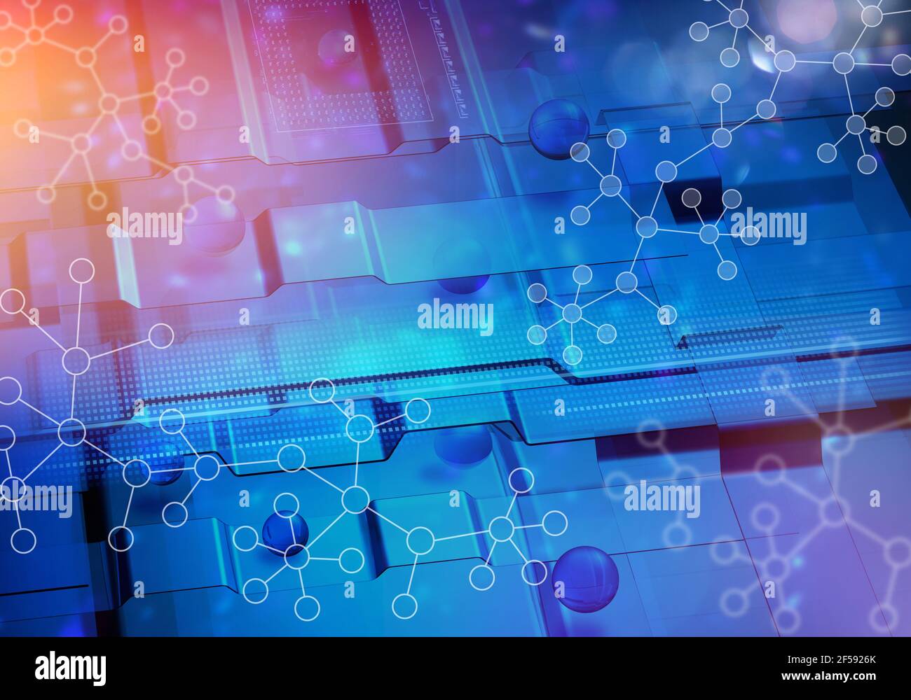 Future creative molecular biotechnology science abstract concept Stock ...