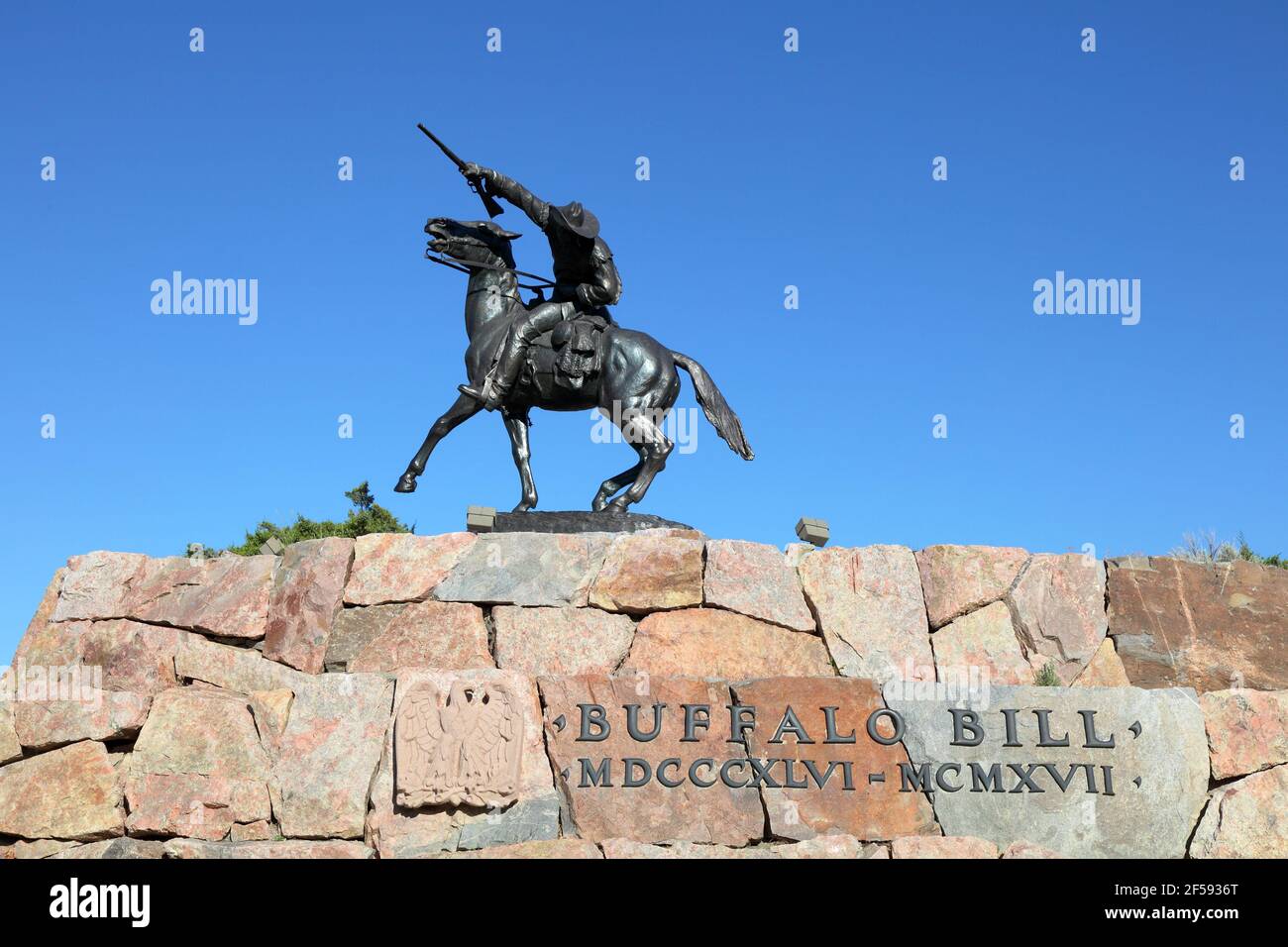 geography / travel, USA, Wyoming, Cody, Buffalo Bill Statue, Additional ...