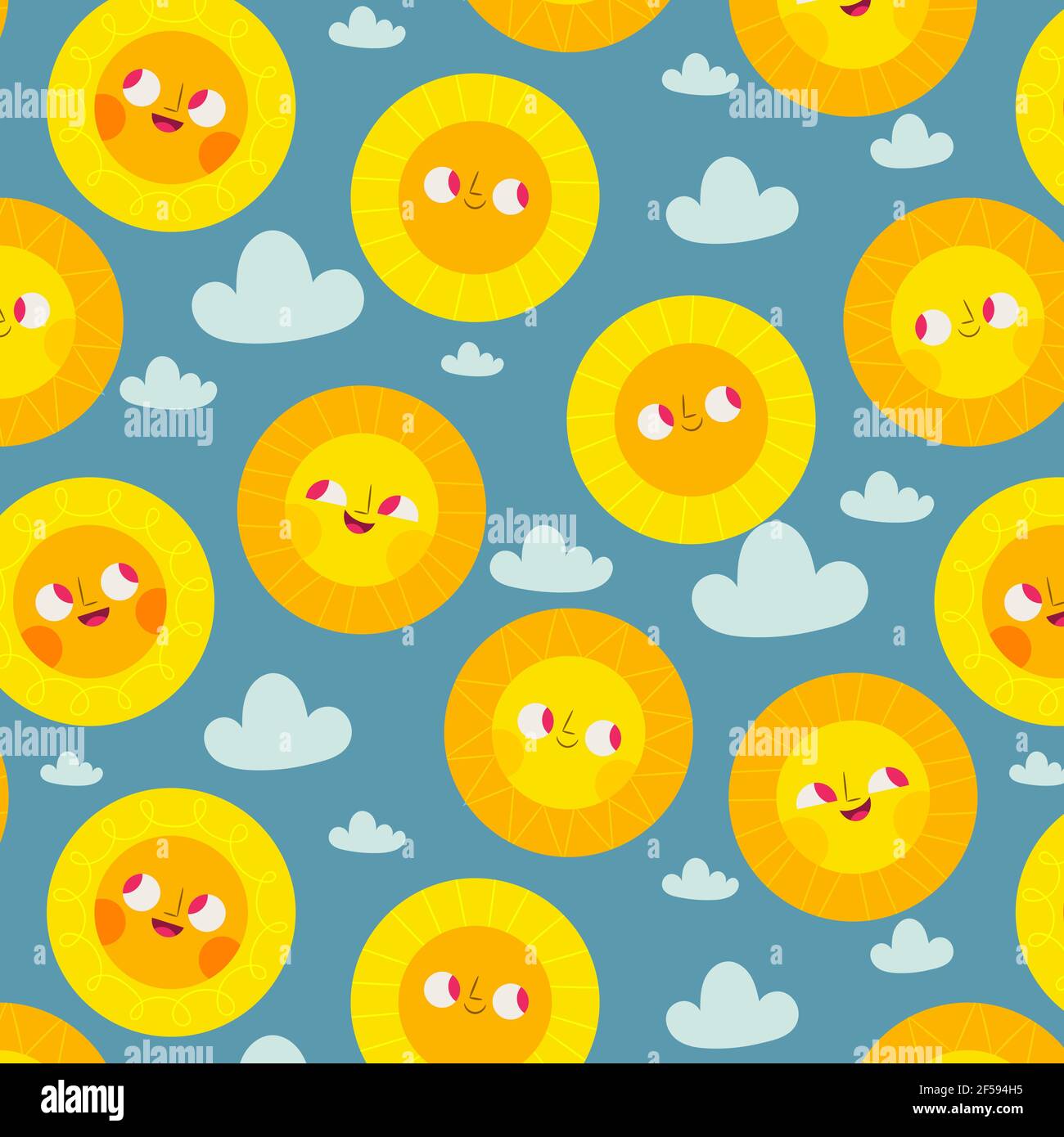 Hand drawn sun pattern Vector illustration Stock Vector Image & Art - Alamy