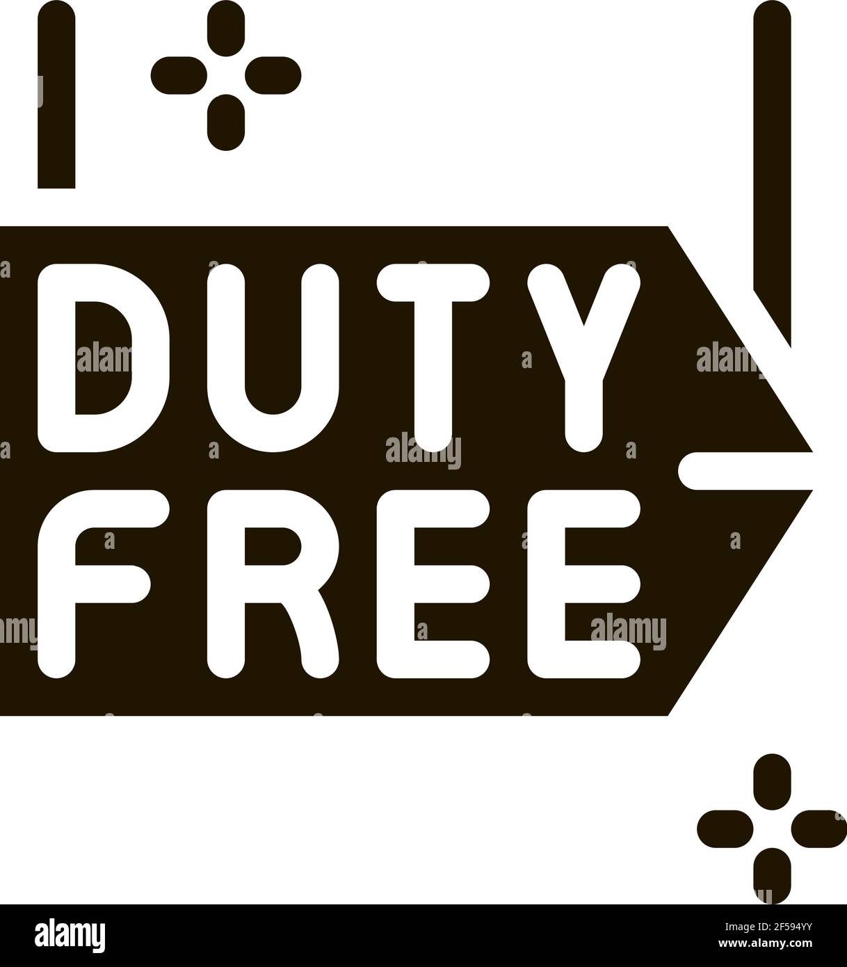duty free pointer icon Vector Glyph Illustration Stock Vector Image ...