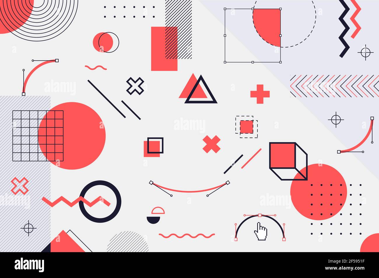 Red geometric shapes background Vector illustration Stock Vector Image ...