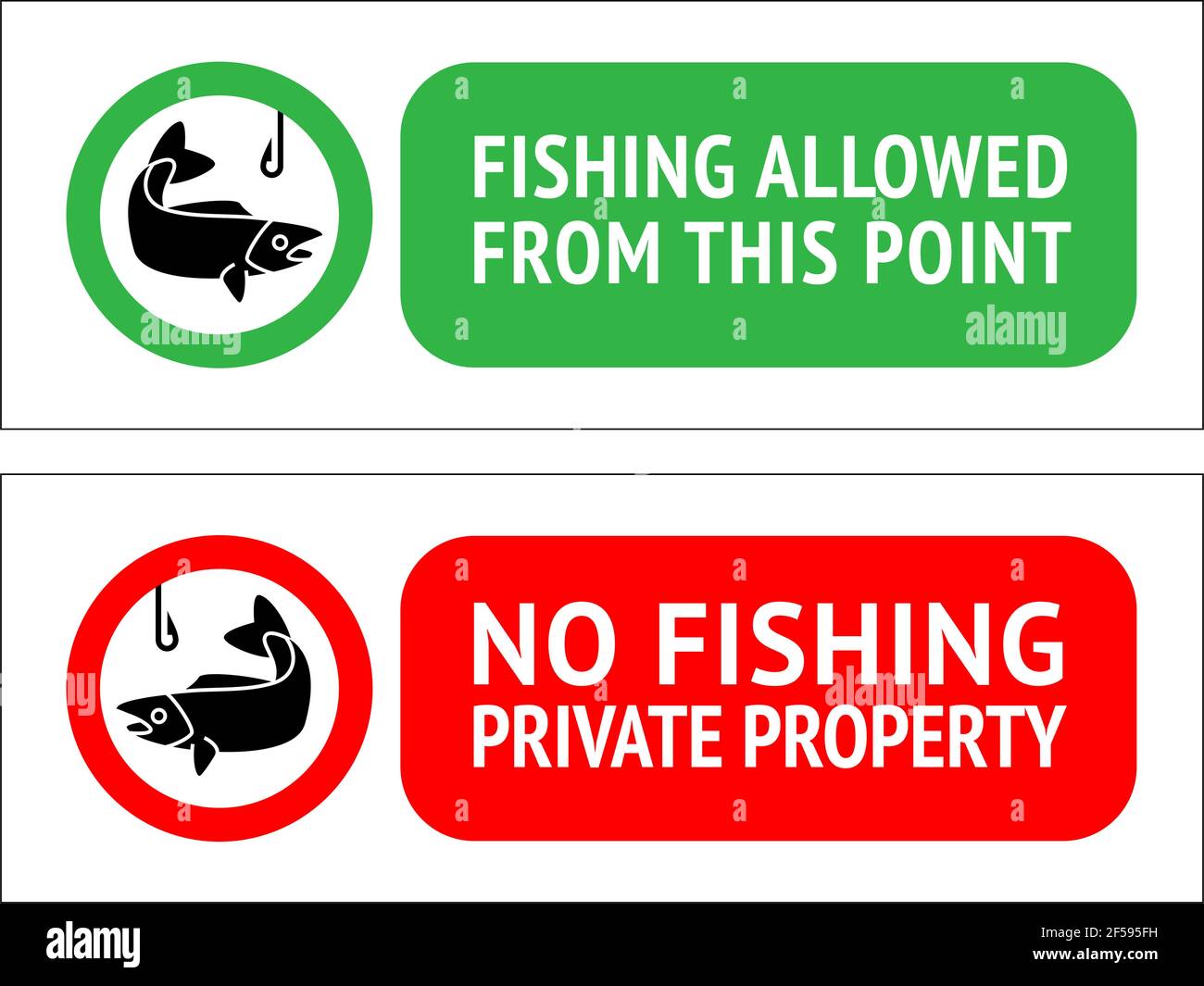 No fishing area sign Stock Vector Images - Alamy