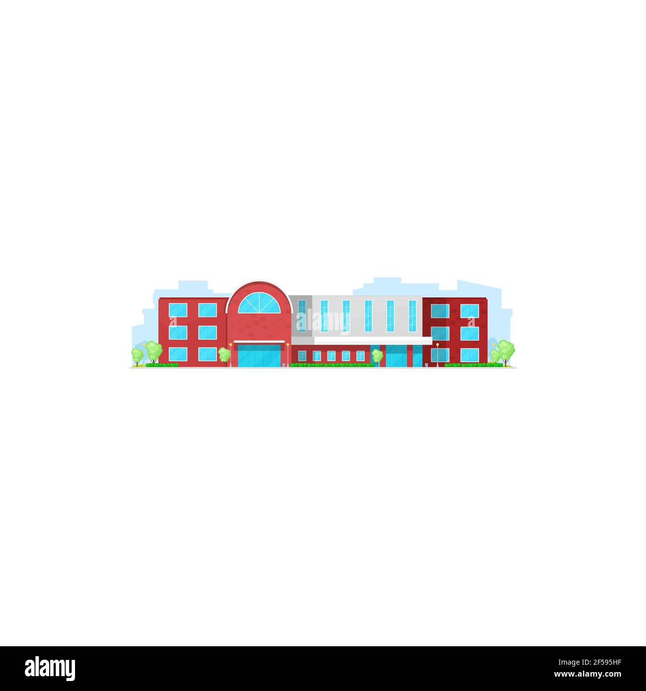 Primary school exterior modern Stock Vector Images - Alamy