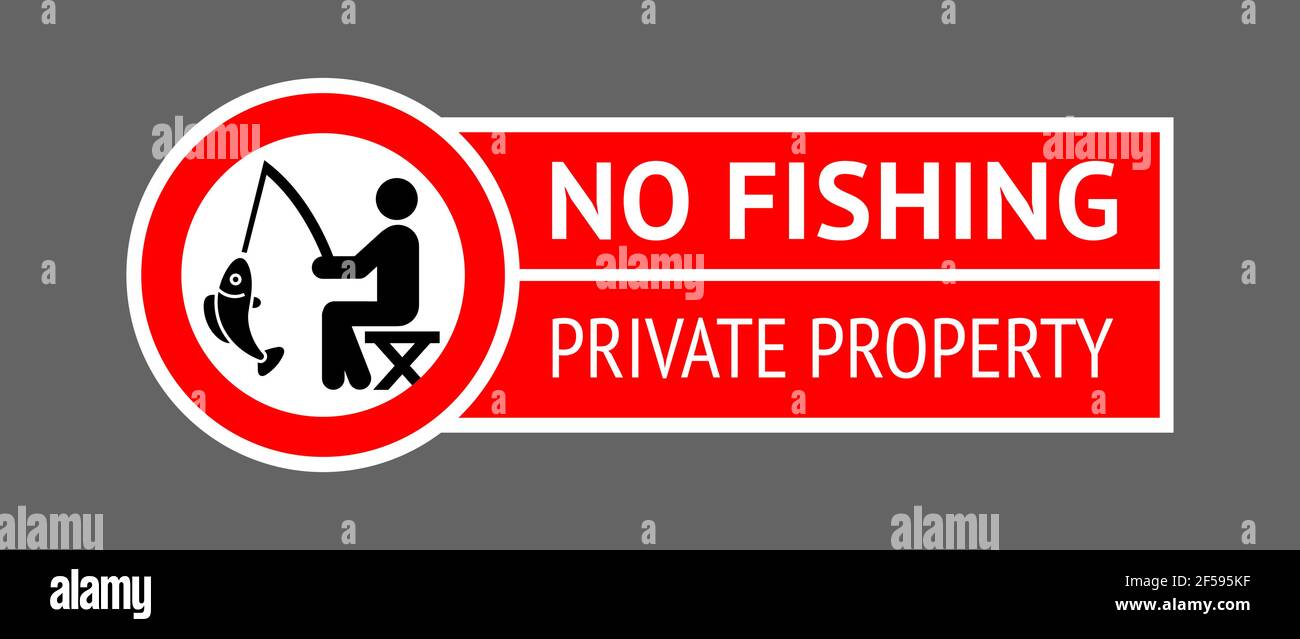 Sticker No fishing Stock Vector Image & Art - Alamy