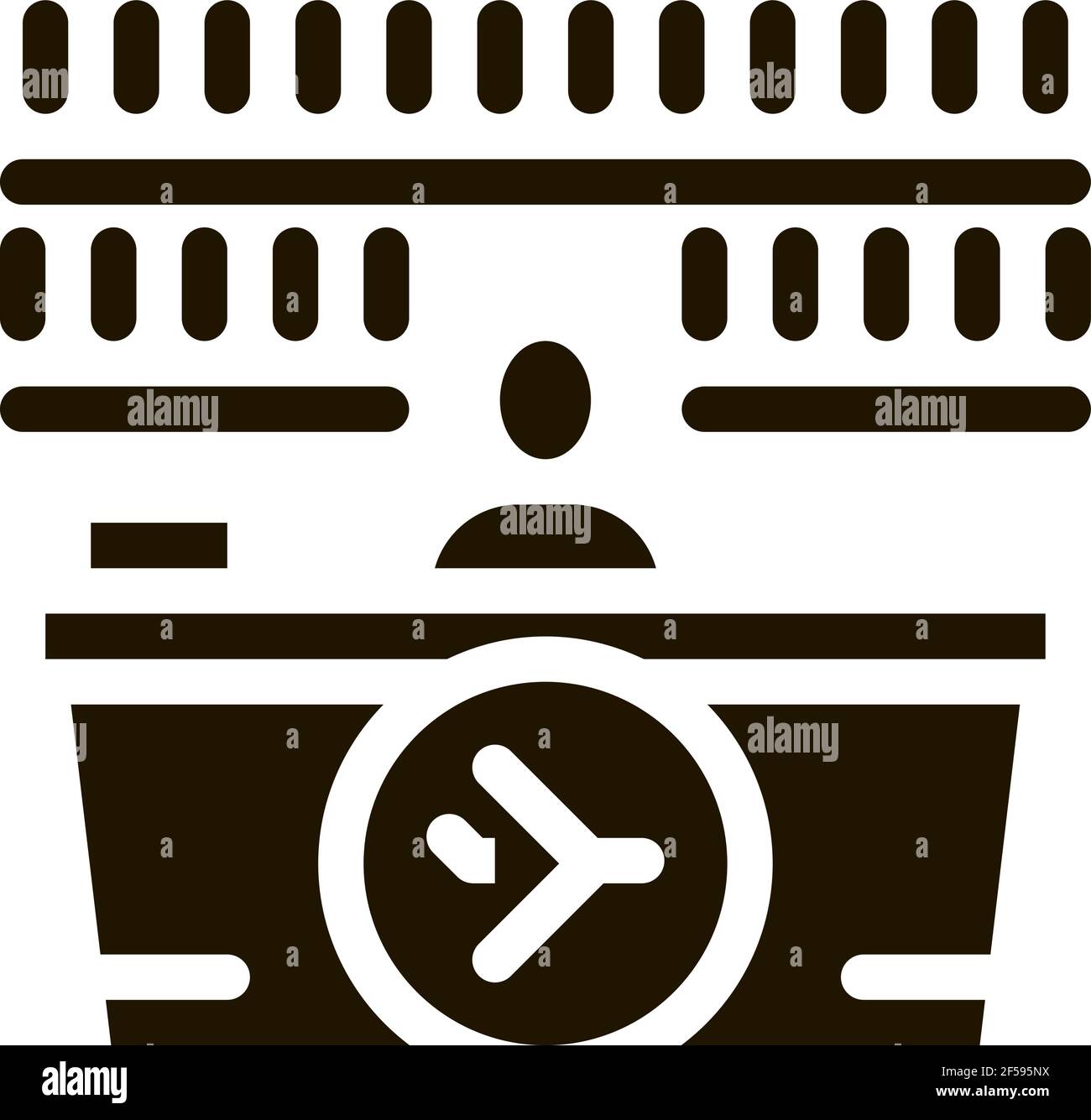 appearance of duty free counter icon Vector Glyph Illustration Stock ...
