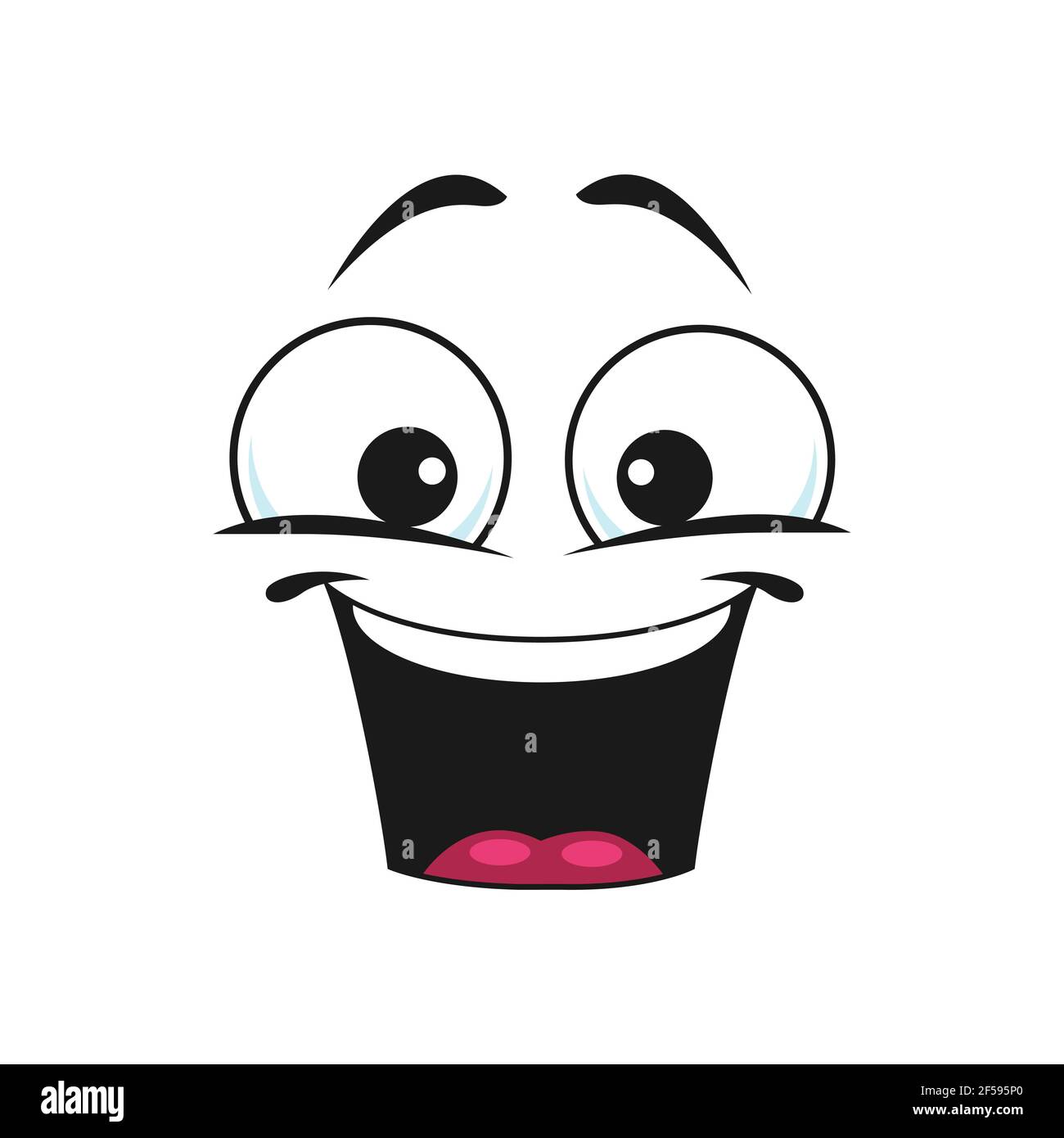 Satisfied emoji isolated emoticon in good mood Stock Vector Image & Art ...