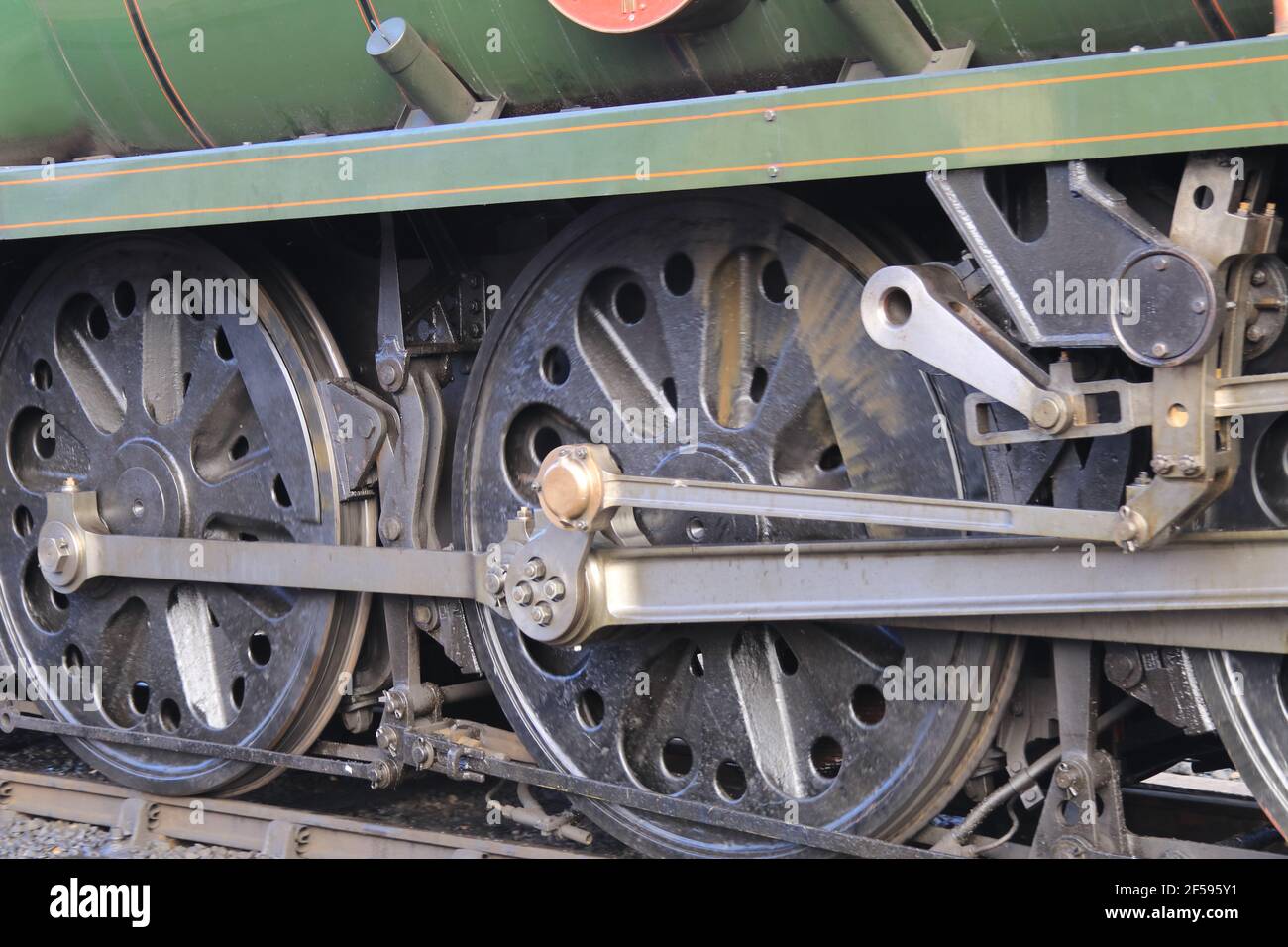 Locomotive Train Wheel, Links and Rods, track Stock Photo - Alamy