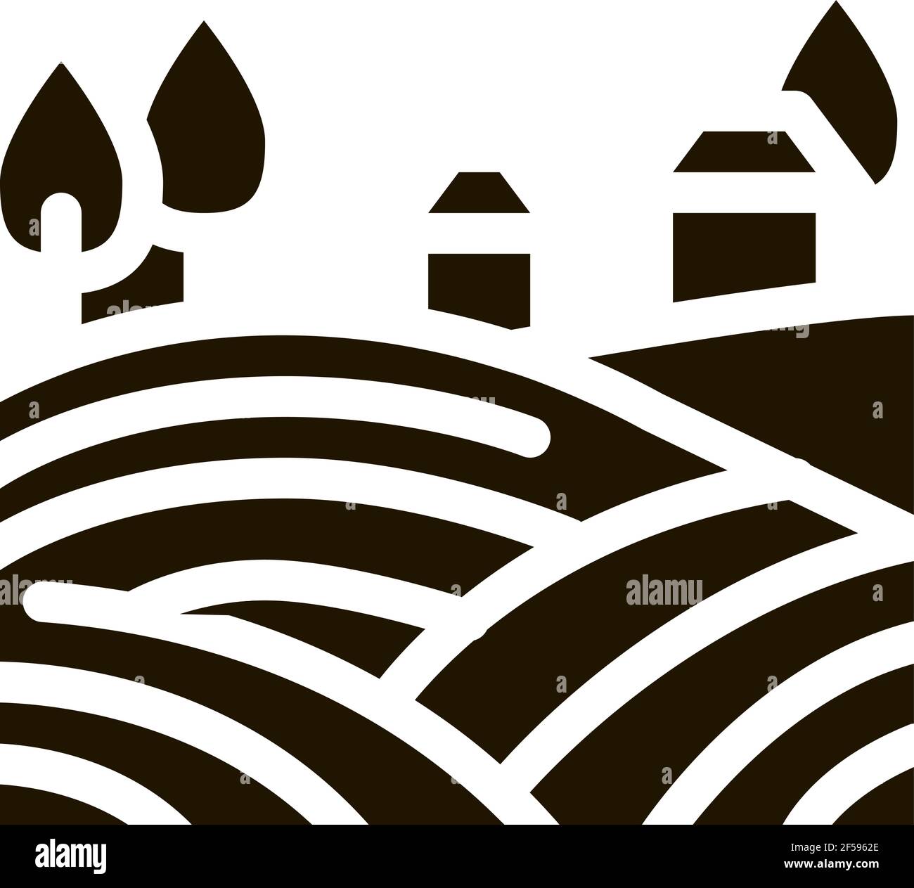 haystack in village icon Vector Glyph Illustration Stock Vector Image ...