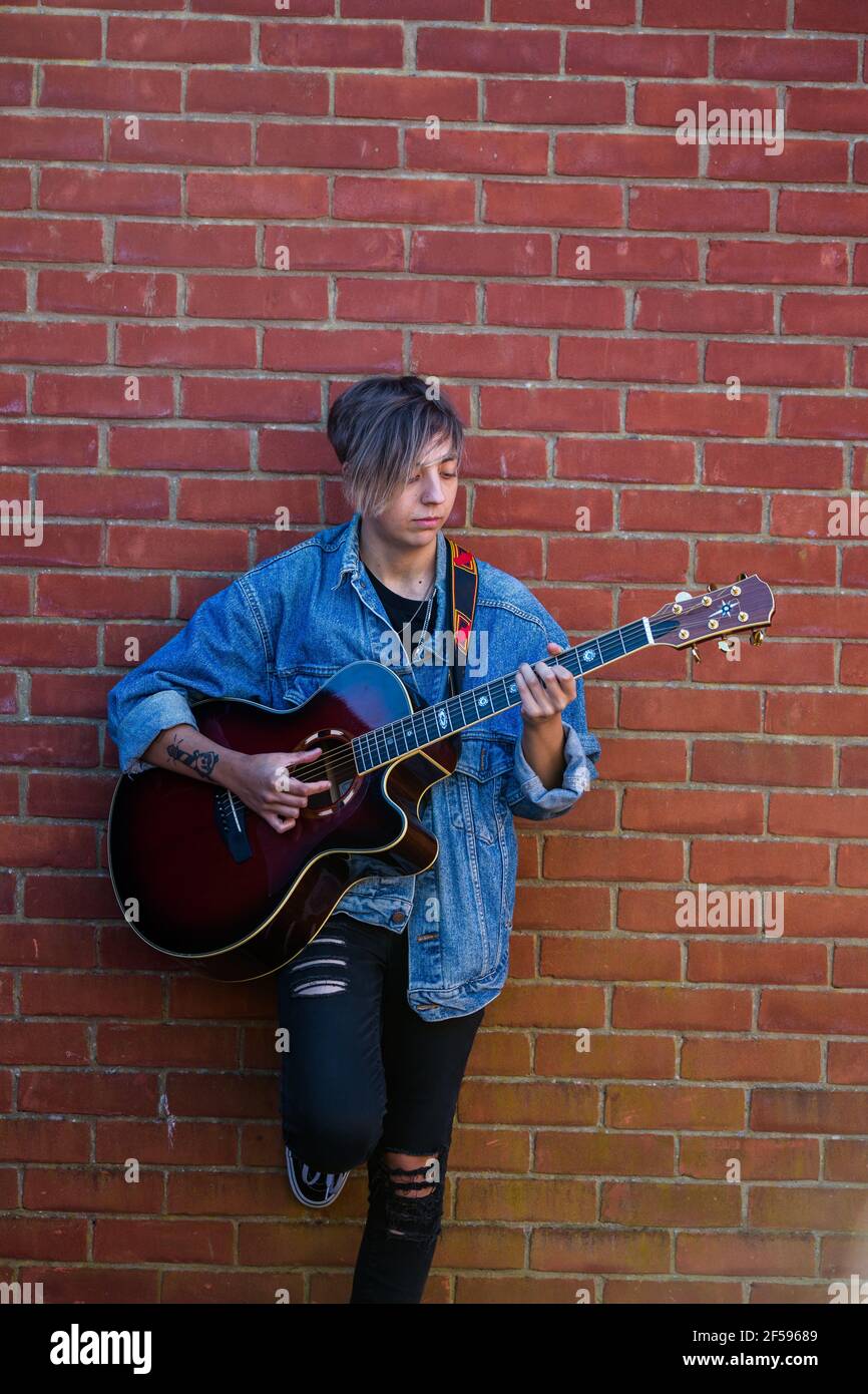 Woodbridge, Suffolk, UK September 13 2020: A 20 something female ...