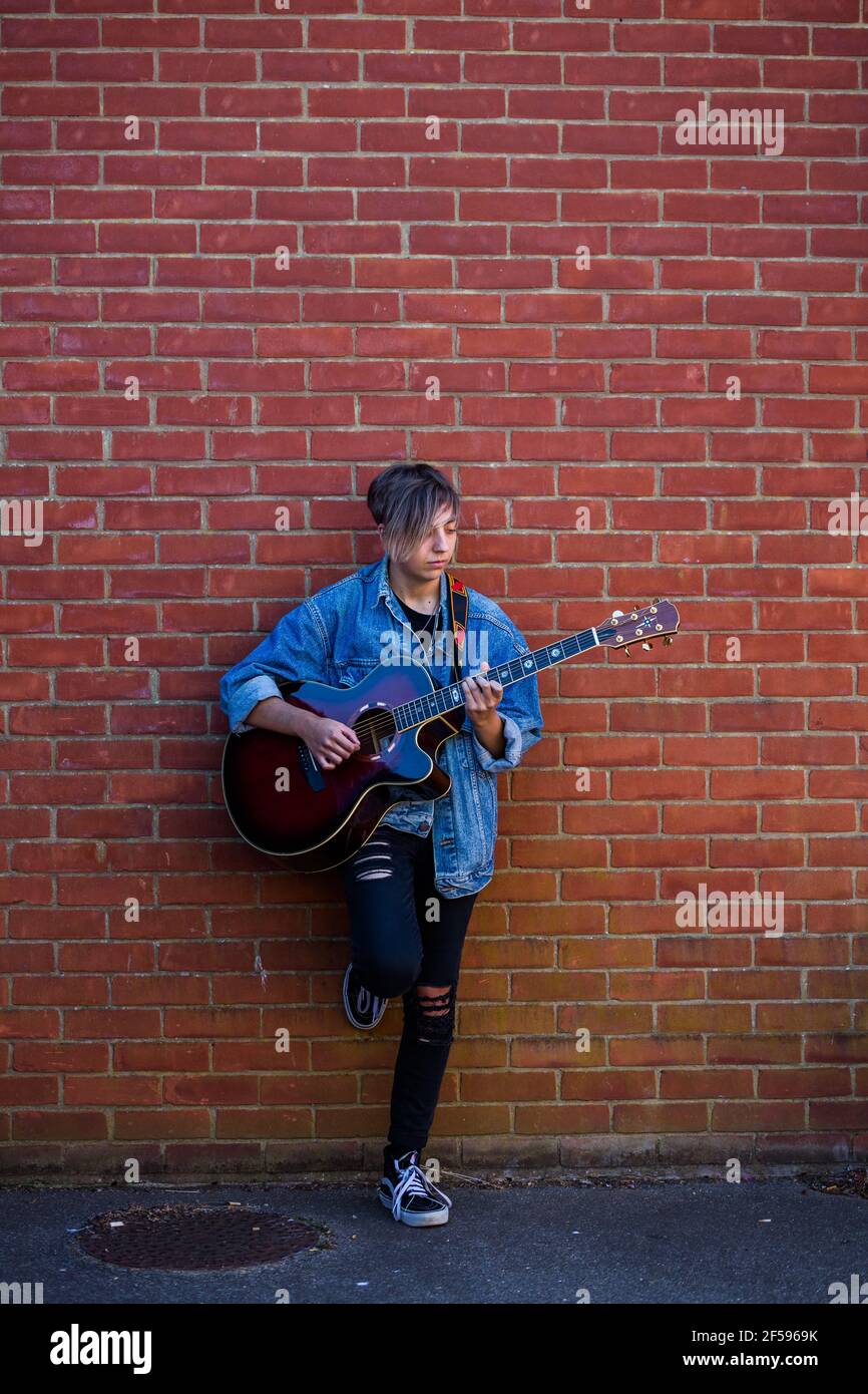 Woodbridge, Suffolk, UK September 13 2020: A 20 something female ...