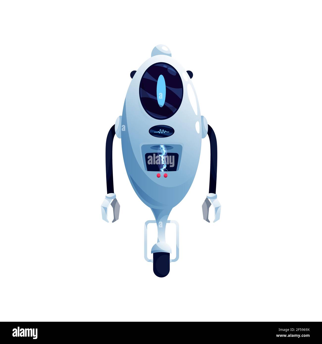 Robot on one wheel isolated automation machine Stock Vector Image & Art ...