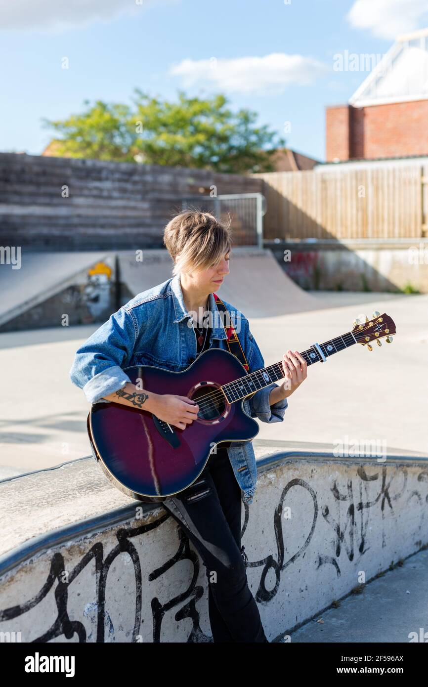 Woodbridge, Suffolk, UK September 13 2020: A 20 something female ...