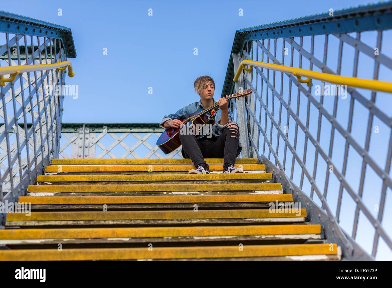 Woodbridge, Suffolk, UK September 13 2020: A 20 something female ...