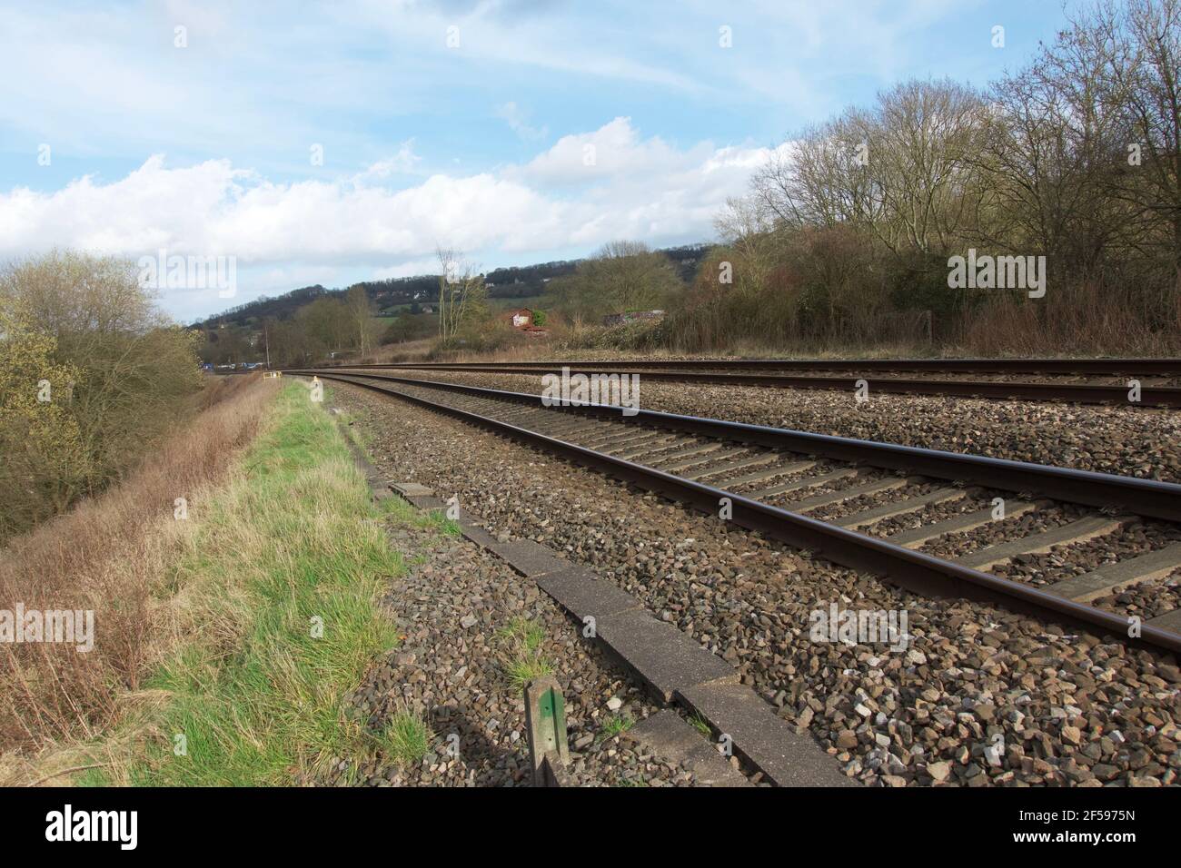 Pedestrian railway level crossing over the double GWR mainlines near ...