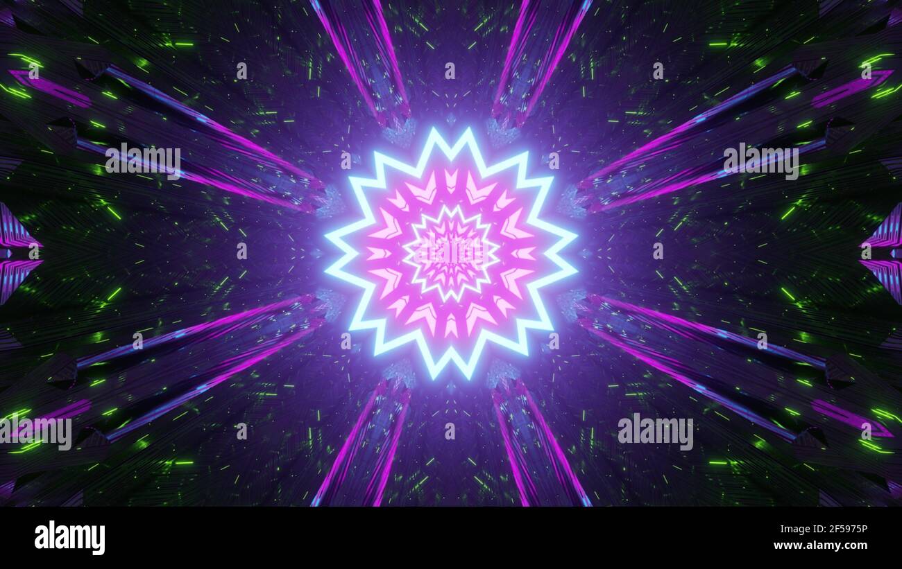 Vivid tunnel pattern 3d illustration in 4K UHD Stock Photo - Alamy