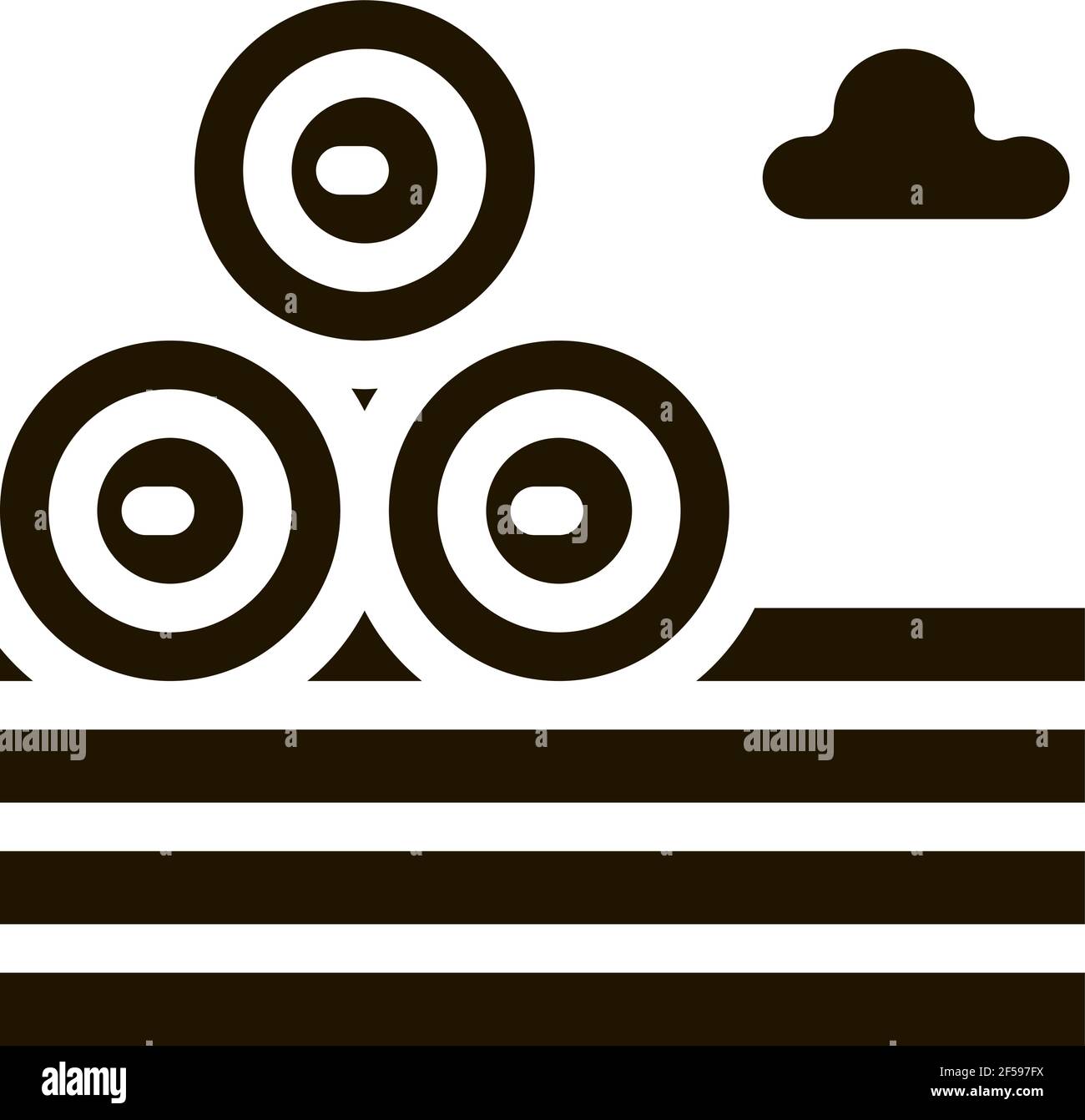 haystacks on ground icon Vector Glyph Illustration Stock Vector Image ...