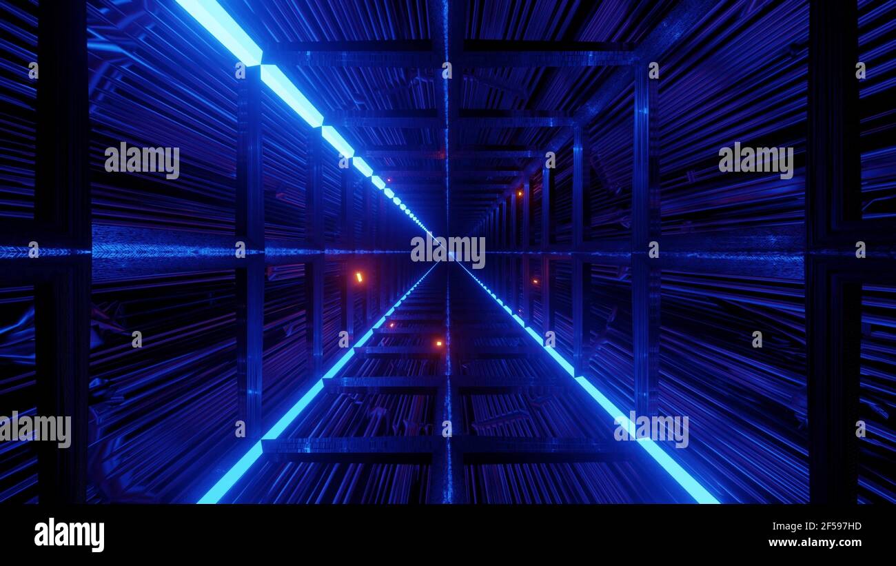 Bright neon tunnel 3d hi-res stock photography and images - Alamy
