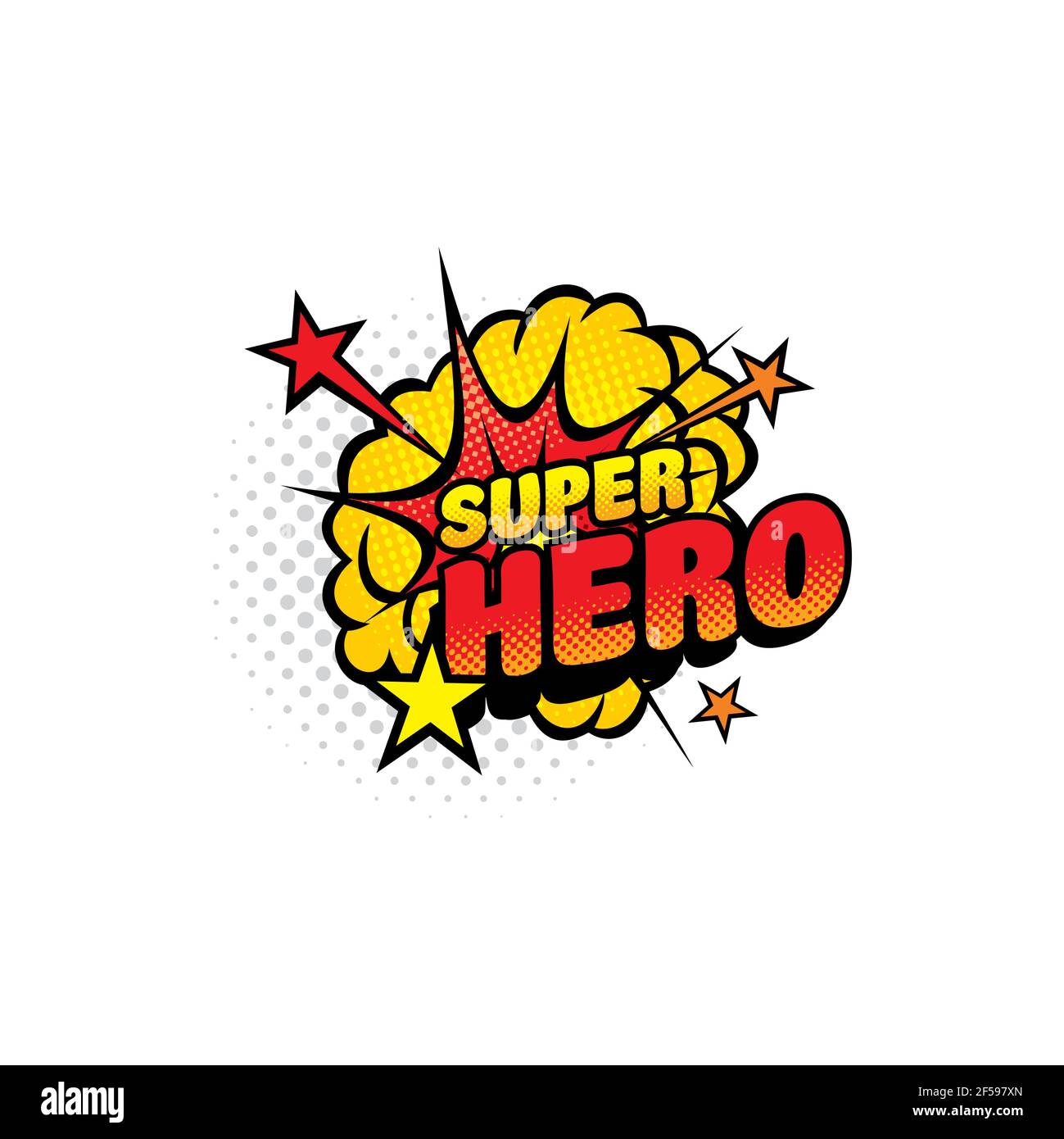 Super hero comics half tone bubble vector icon Stock Vector Image & Art ...