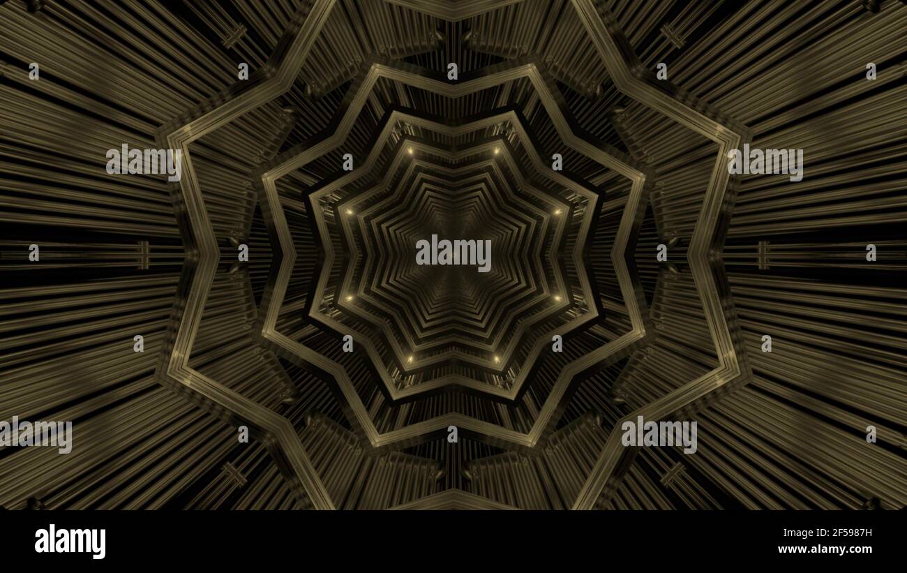 3d illustration of 4K UHD dark geometric tunnel Stock Photo - Alamy