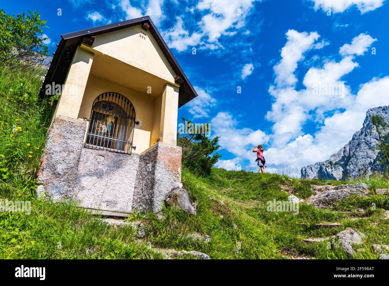 Summer glimpses along the paths of Sappada. Friuli. Dolomites Stock ...