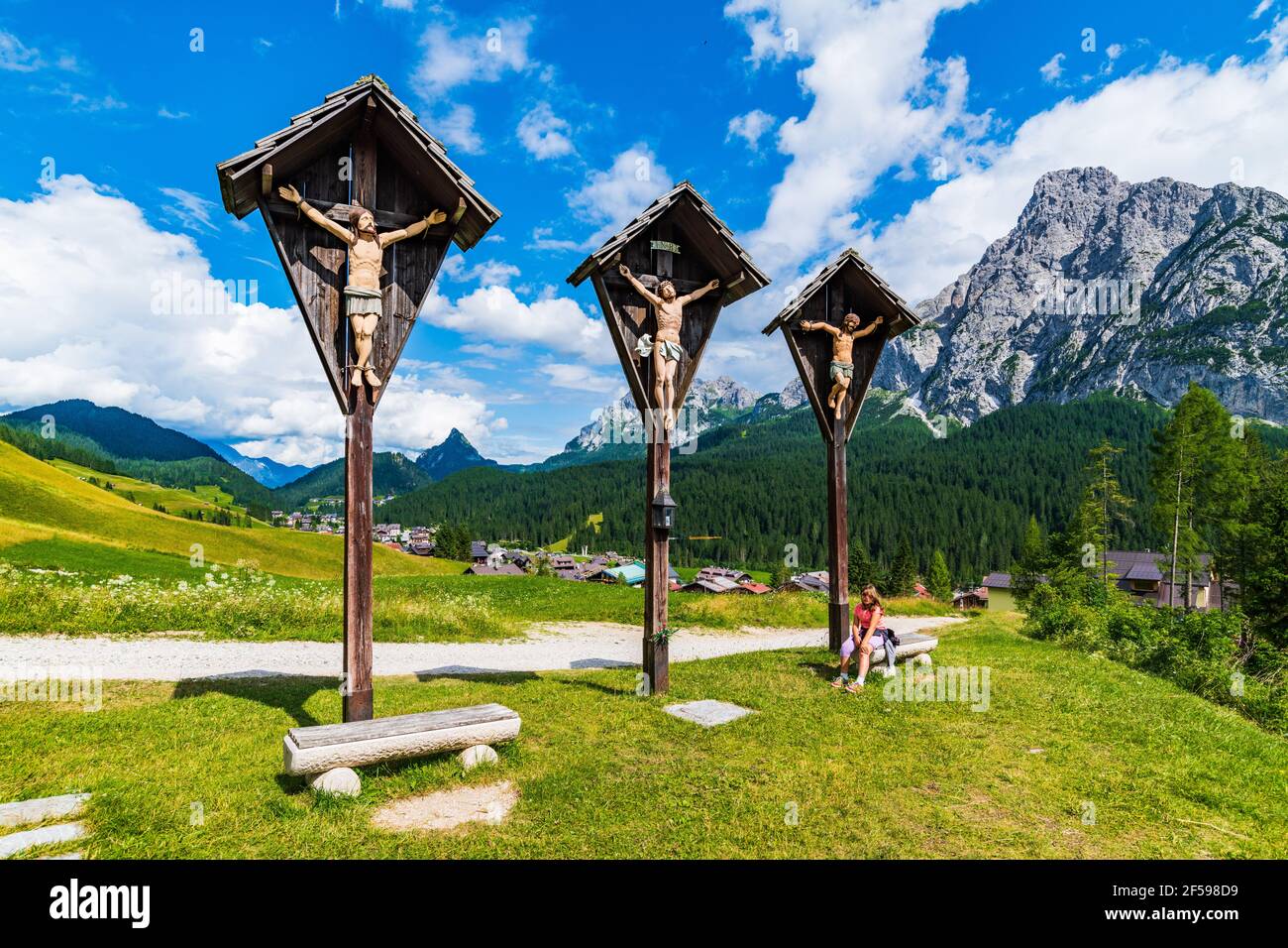 Summer glimpses along the paths of Sappada. Friuli. Dolomites Stock ...