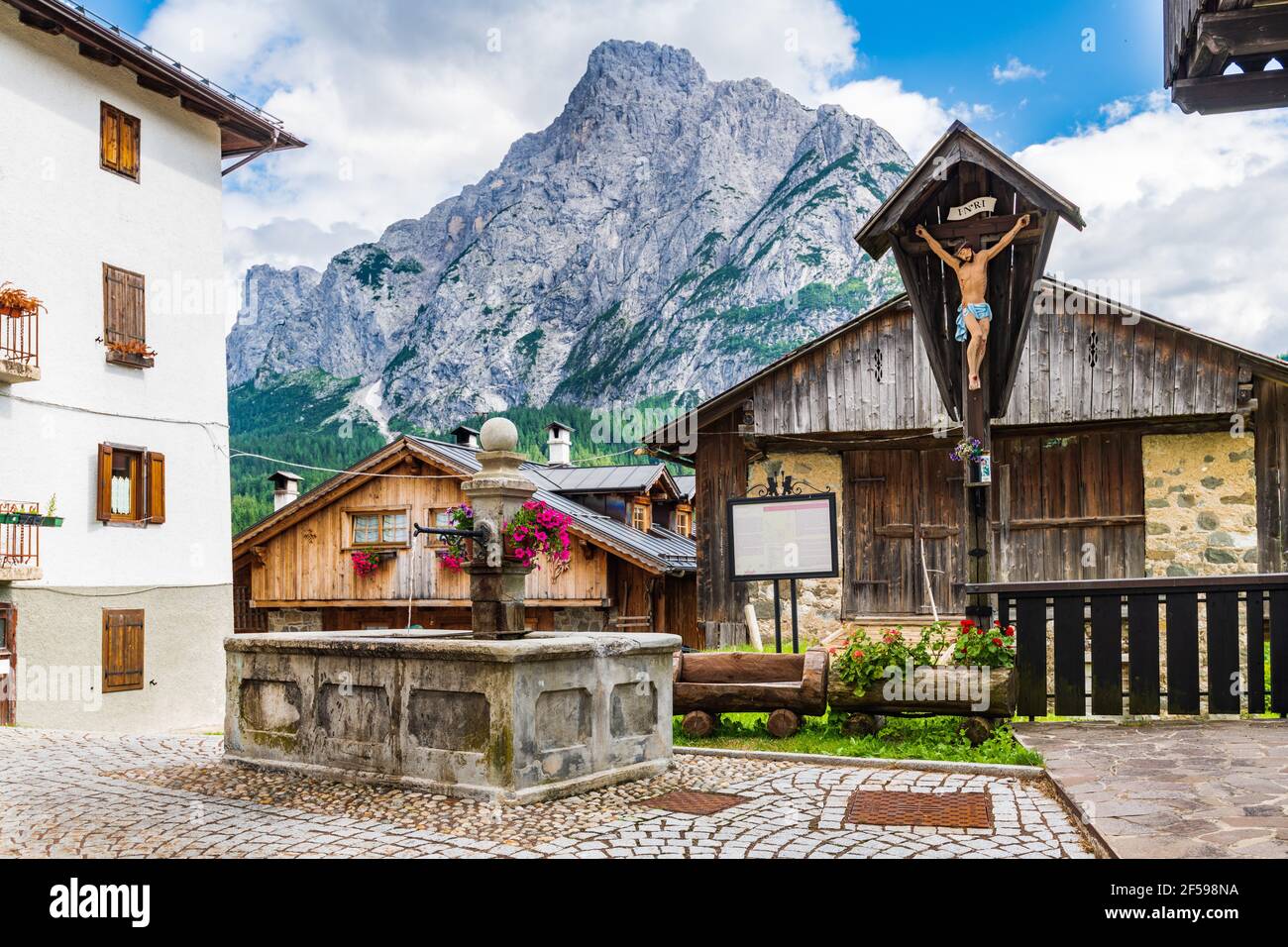 Summer glimpses along the paths of Sappada. Friuli. Dolomites Stock ...