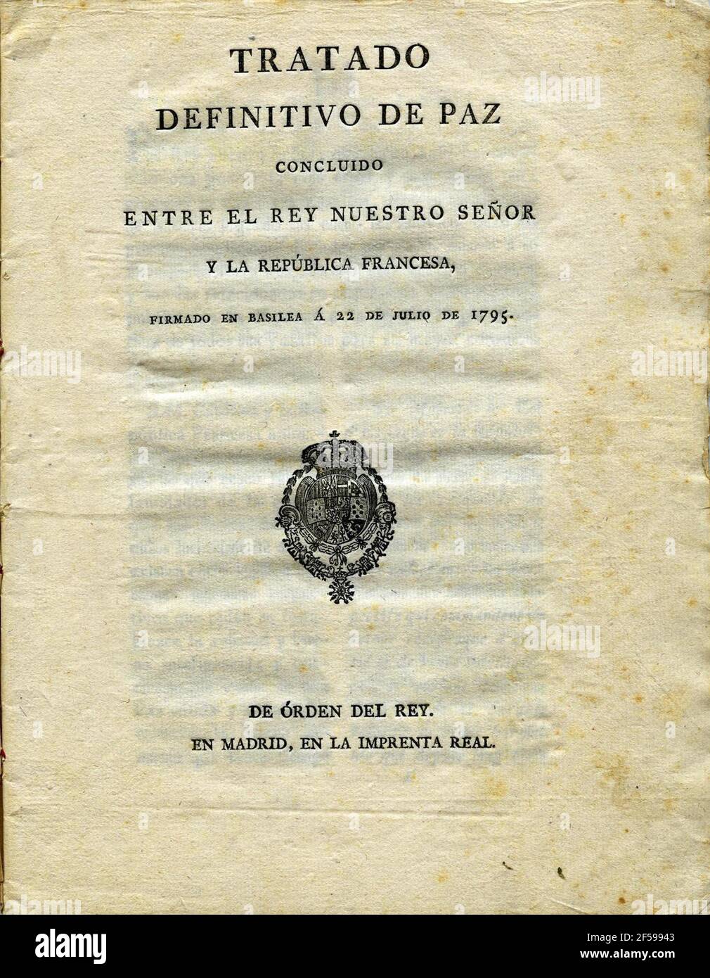 Peace treaty concluded between the King Our Lord and the French ...