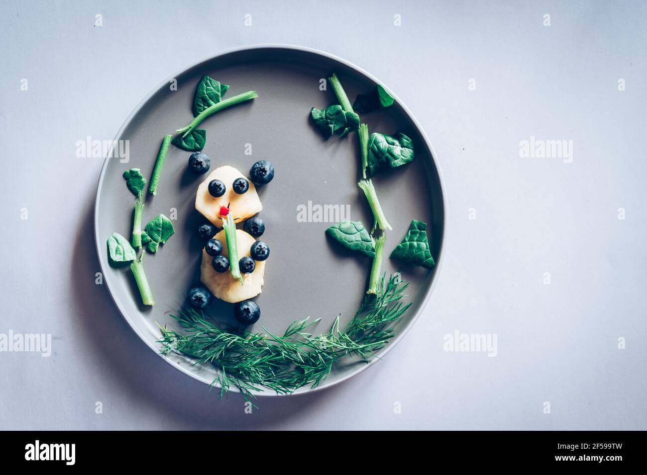 fruit and vegetable creative ideas, panda and plants Stock Photo - Alamy