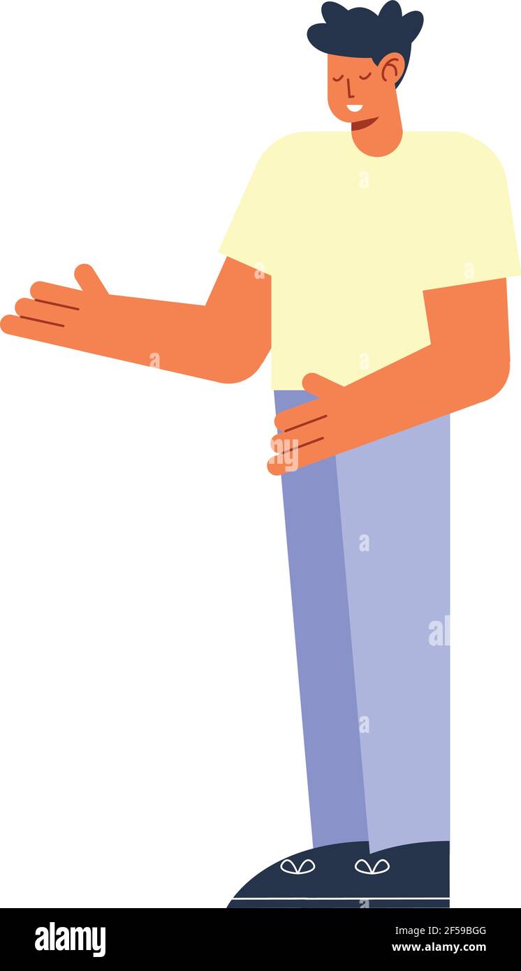 young man standing avatar character Stock Vector Image & Art - Alamy