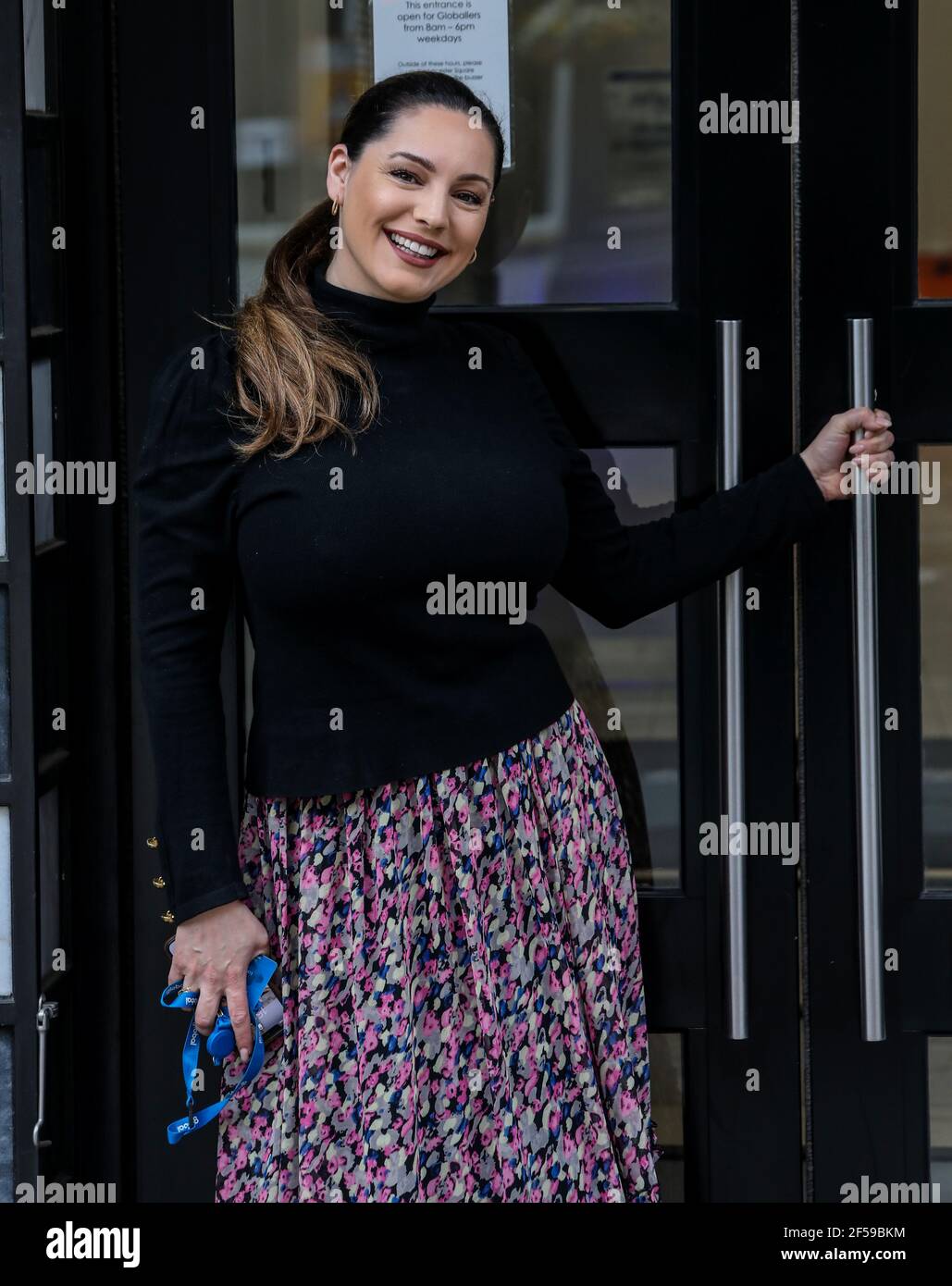 Kelly Brook, Global Radio Studios, London, UK, 24 March 2021, Photo by ...
